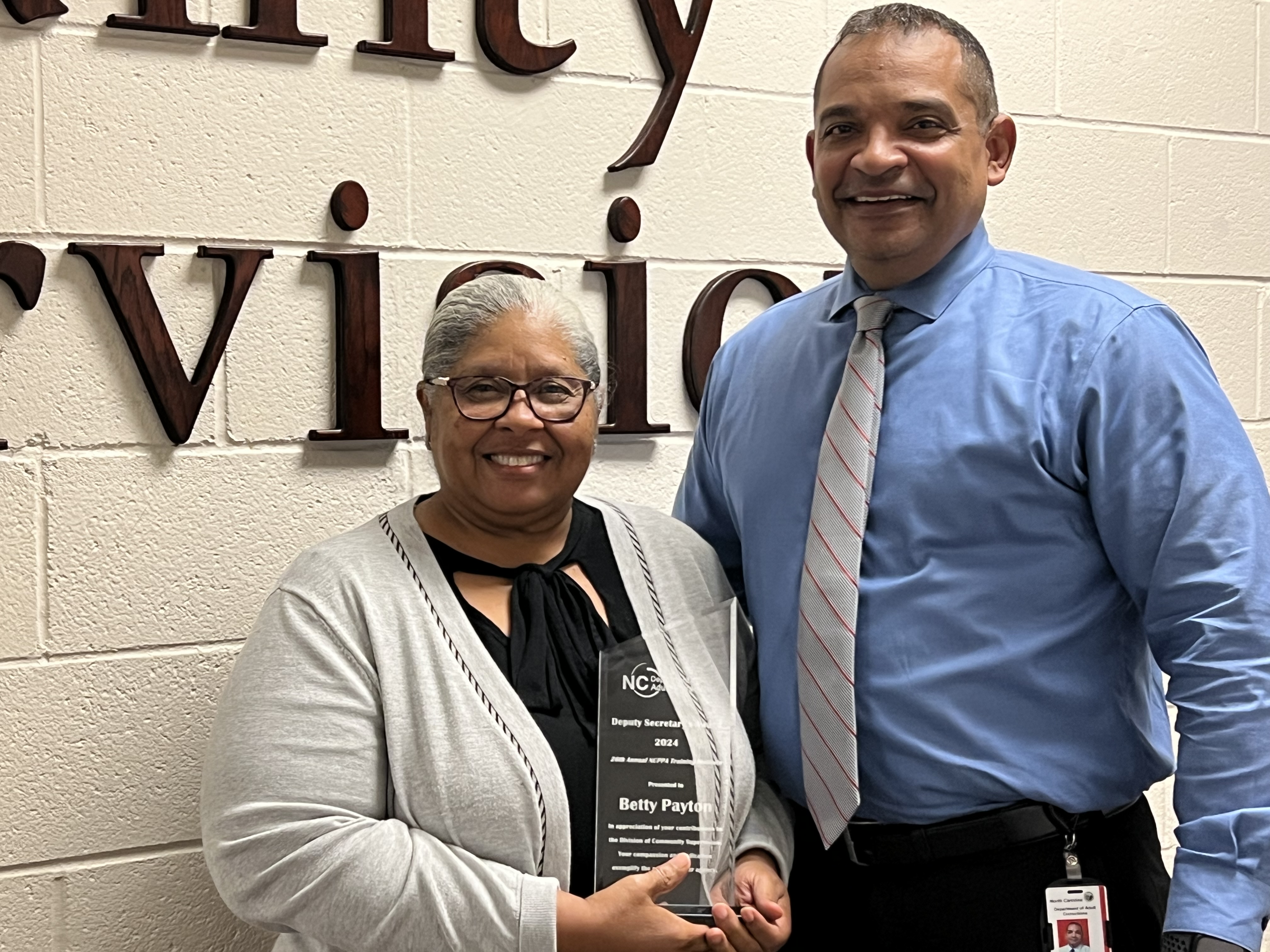 Community Supervision Deputy Secretary’s Award 2024 | NC DAC