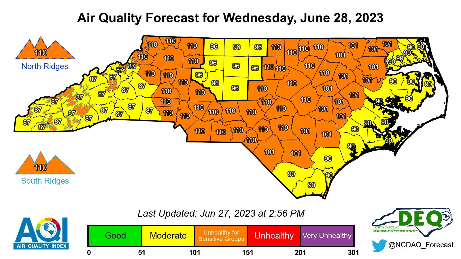 Unhealthy Air Quality Possible in NC This Week Due to Canadian ...