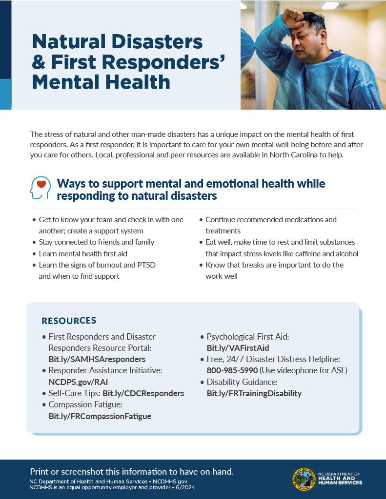 Disaster and Behavioral Health Resources Communications Toolkit | NCDHHS