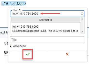 Clickable Phone Number | DC Help
