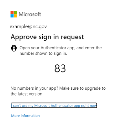 Signing in Using Multifactor Authentication | NCDIT