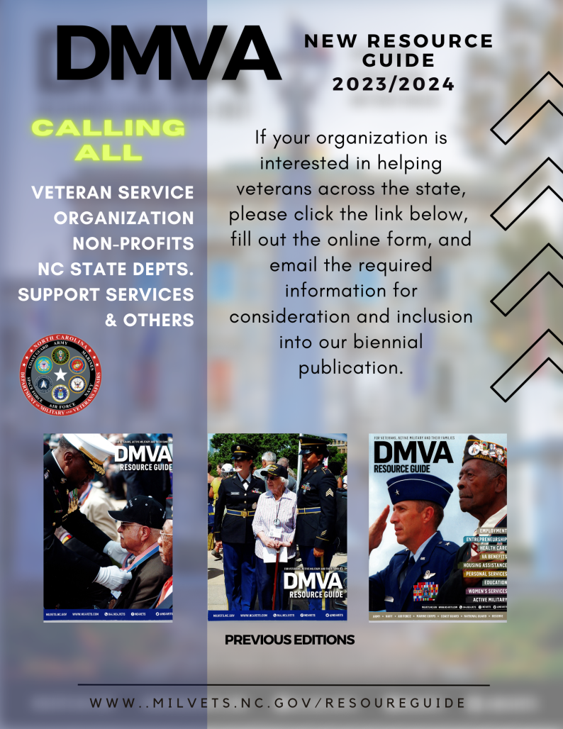 NC DMVA 2023/24 Resource Guide Submission Request | DMVA