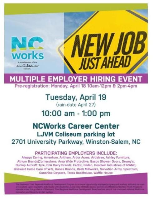 NCWorks Forsyth Spring Outdoor Job Fair | DMVA