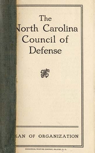 Profiles from the Archives: North Carolina Council of Defense | NC DNCR