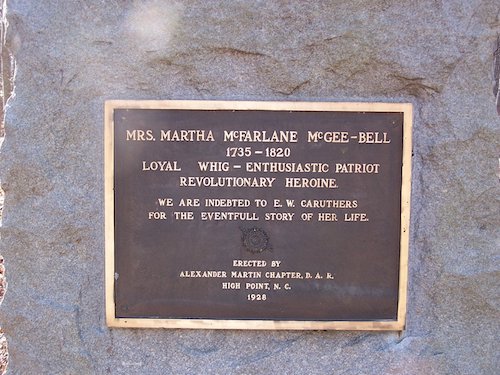 Heroine of the American Revolution Martha Bell | NC DNCR