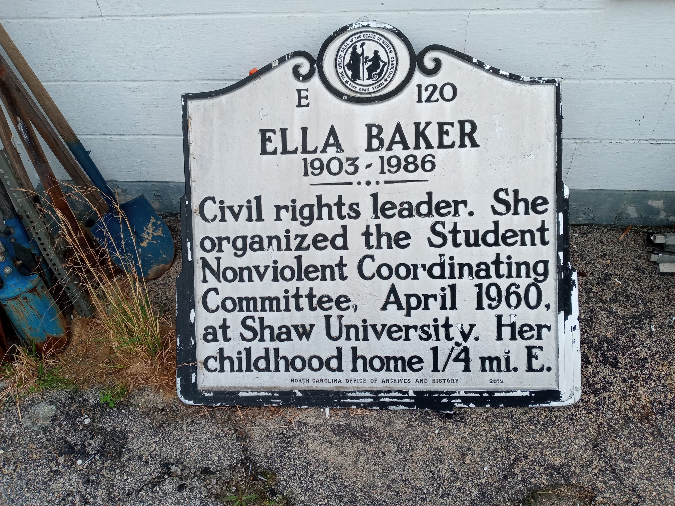 Repaired Highway Marker Honoring Civil Rights Leader Ella Baker to be ...