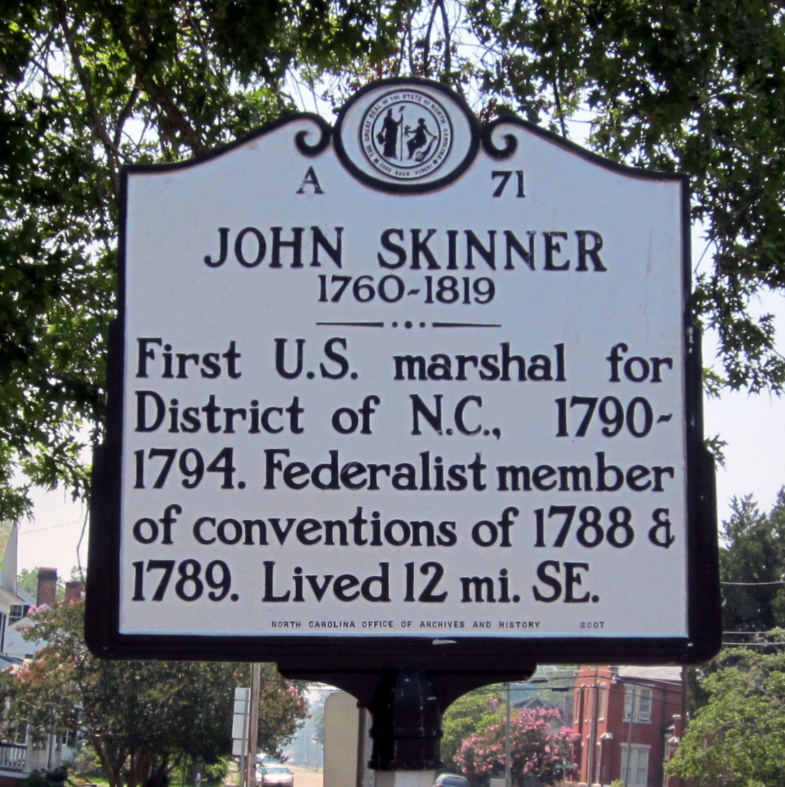 John Skinner 1760-1819 (A-71) | NC DNCR
