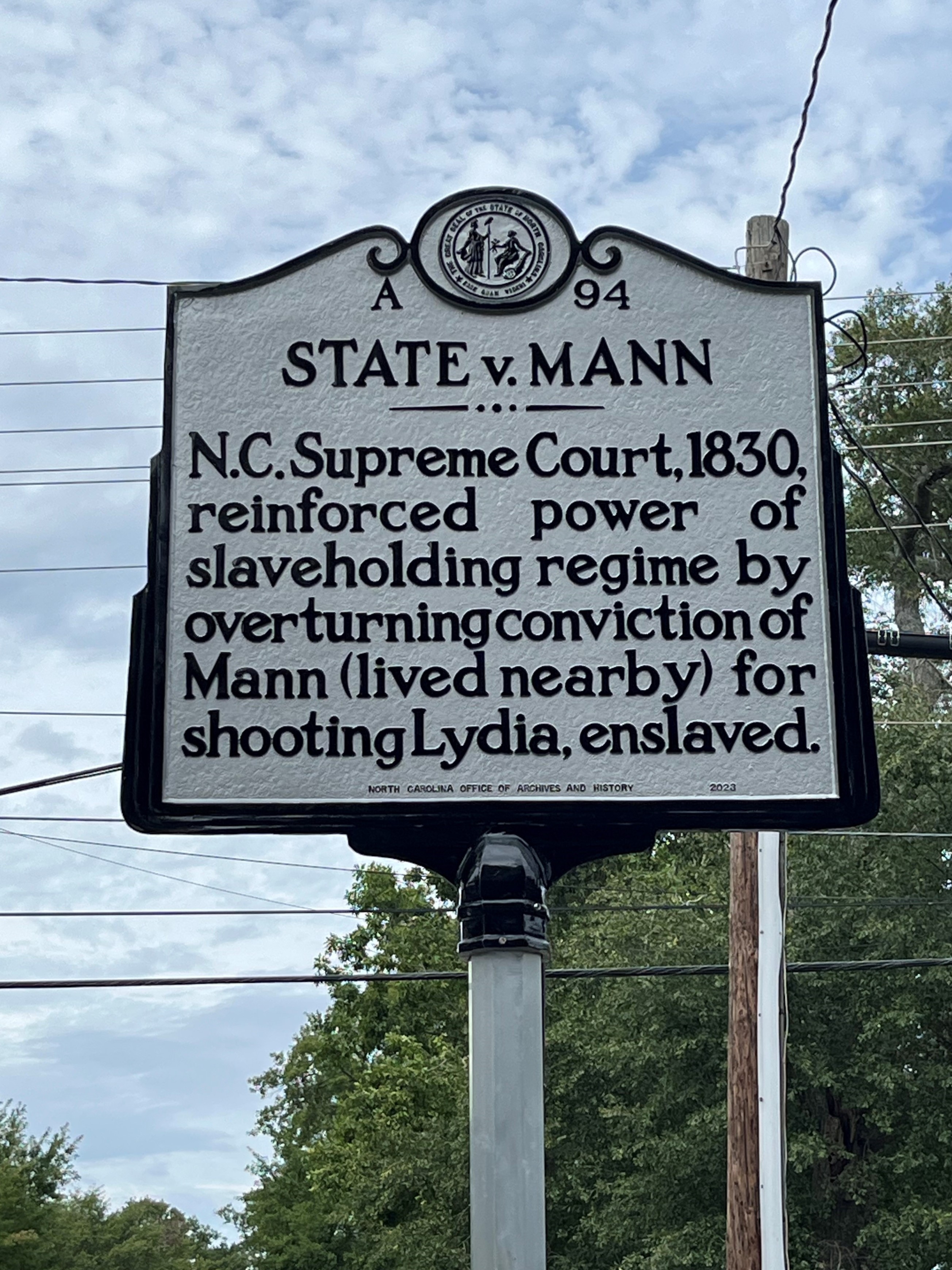 State v. Mann (A-94) | NC DNCR