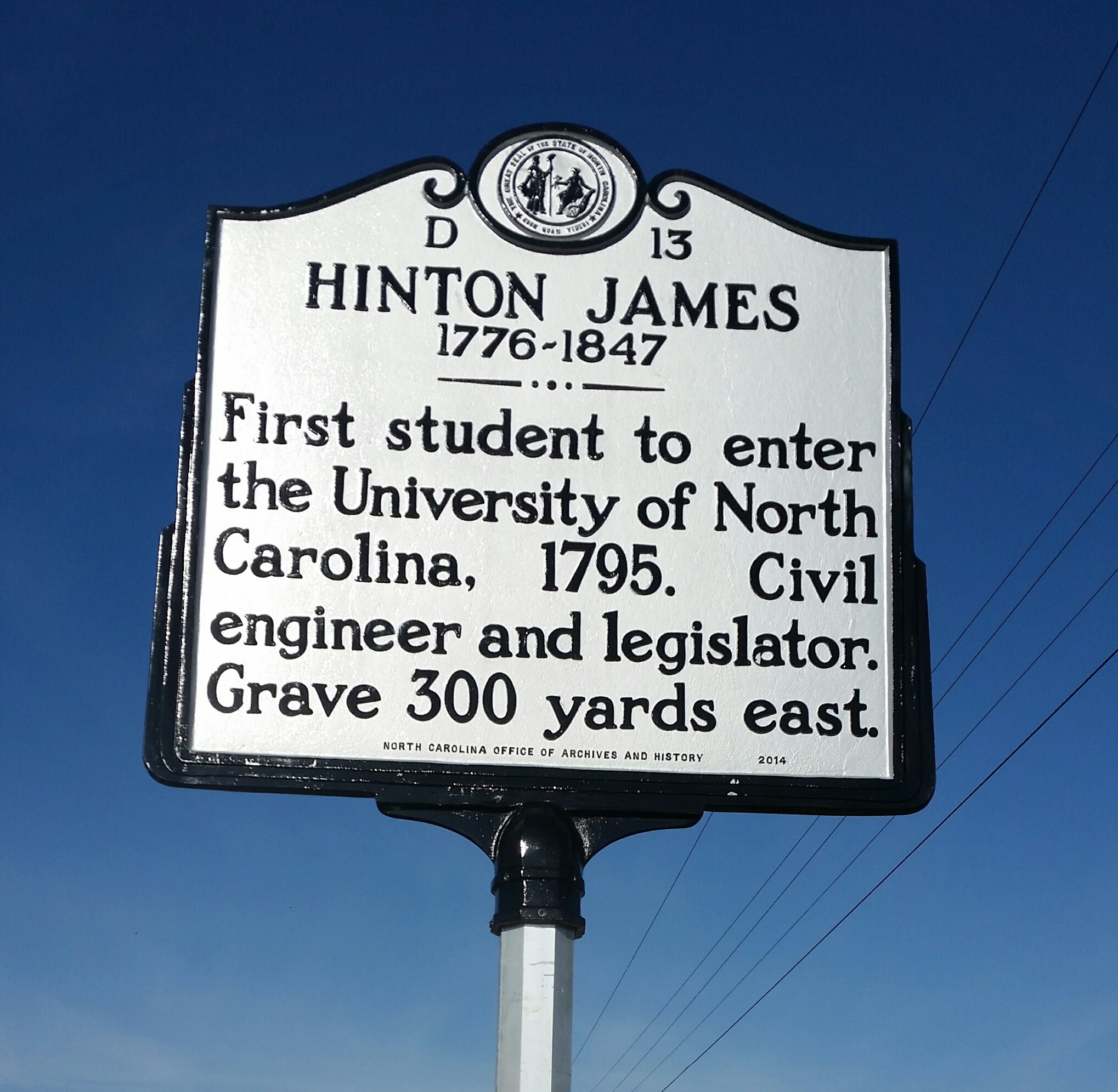 Hinton James 1776-1847 (D-13) | NC DNCR