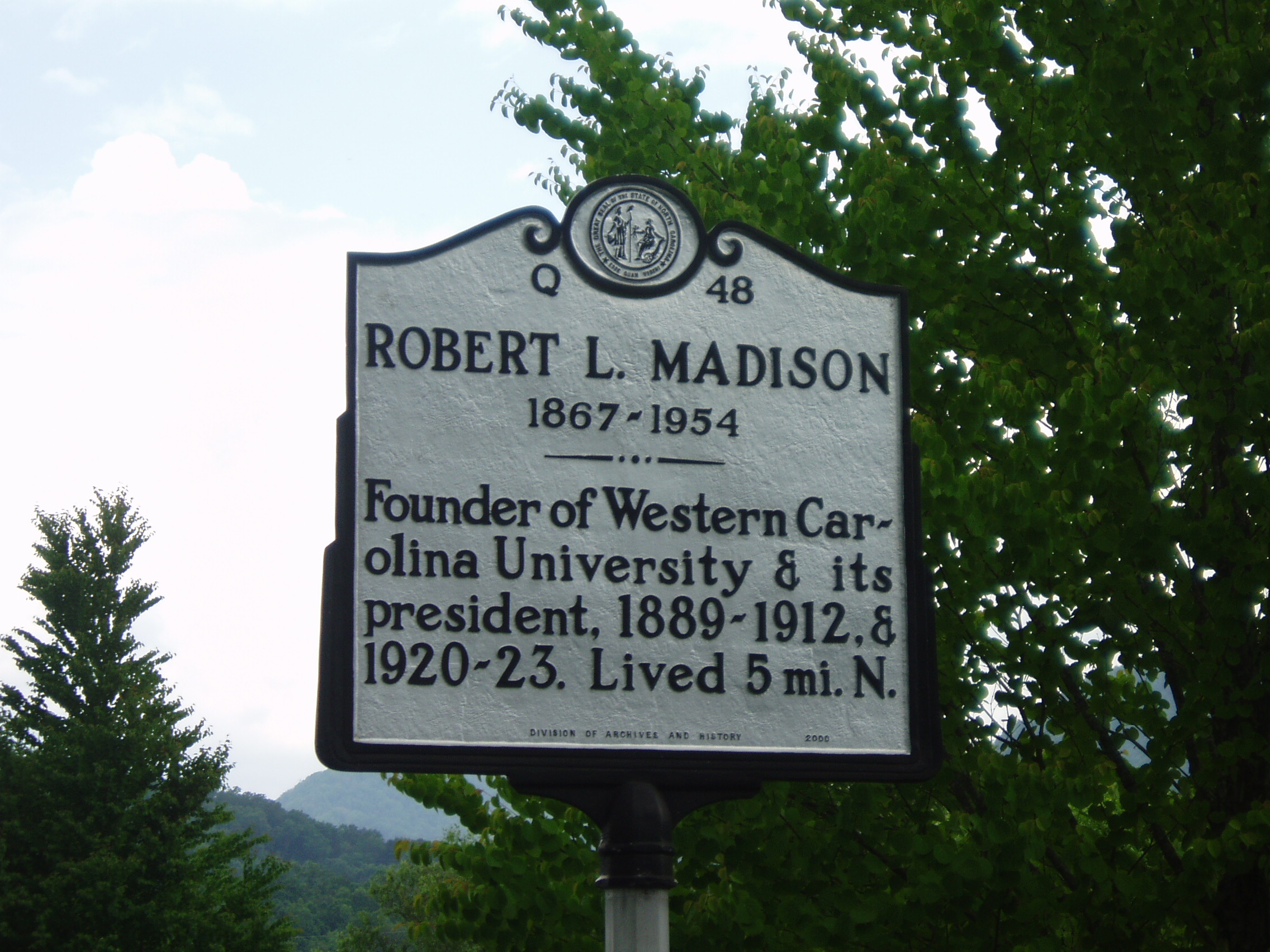 Robert L. Madison 1867-1954 (Q-48) | NC DNCR