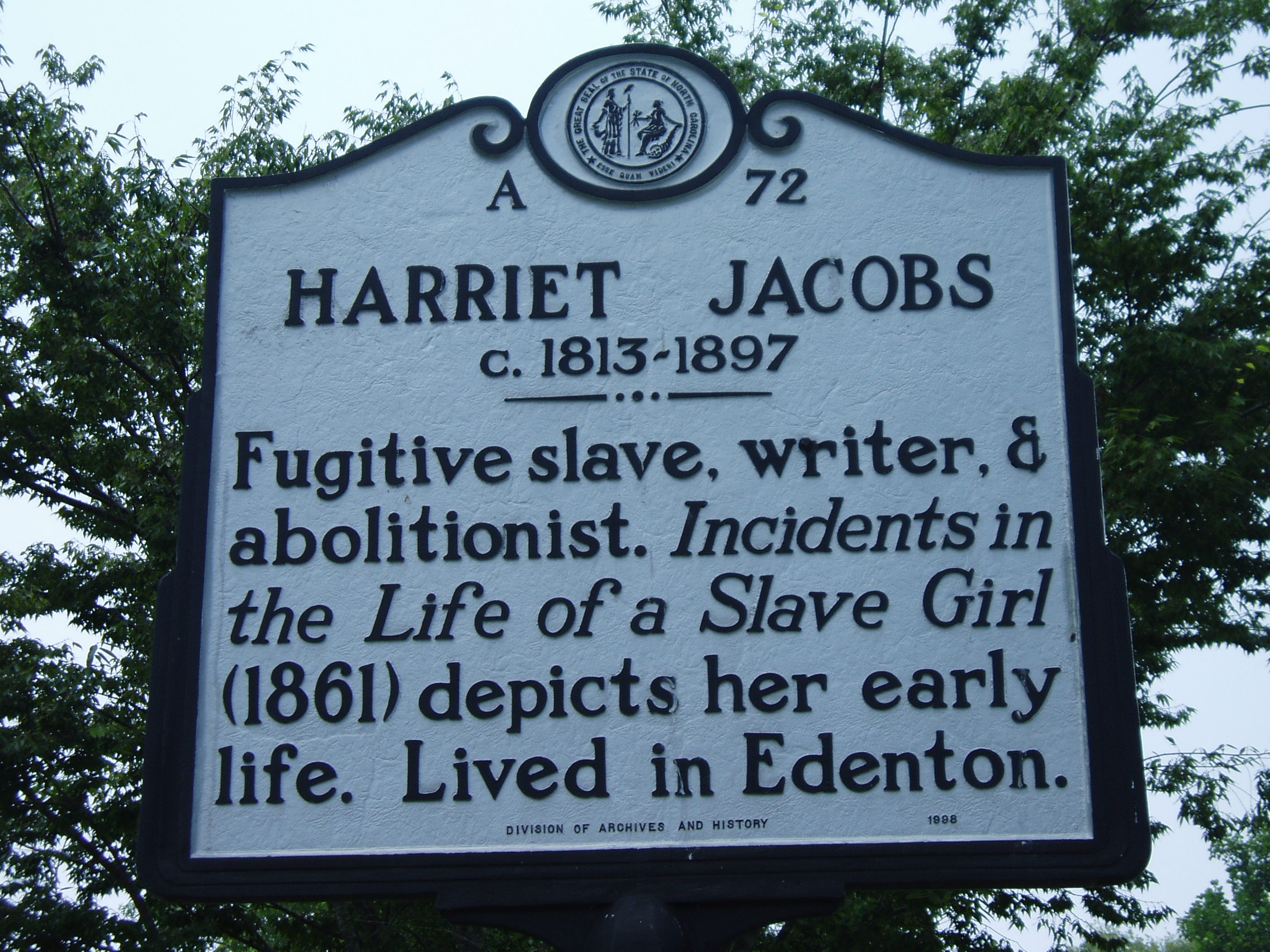Harriet Jacobs c. 1813-1897 (A-72) | NC DNCR