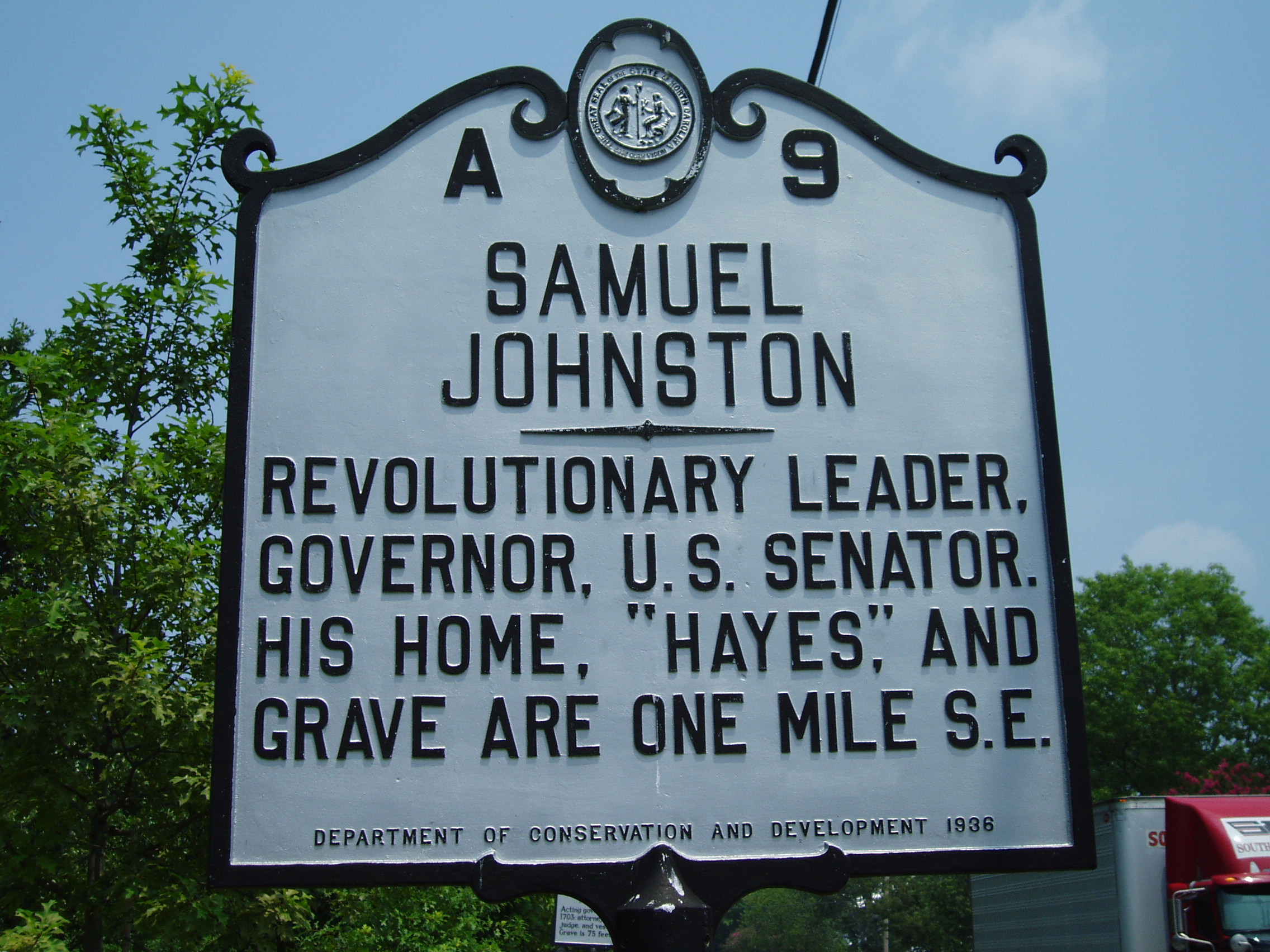 Samuel Johnston (A-9) | NC DNCR