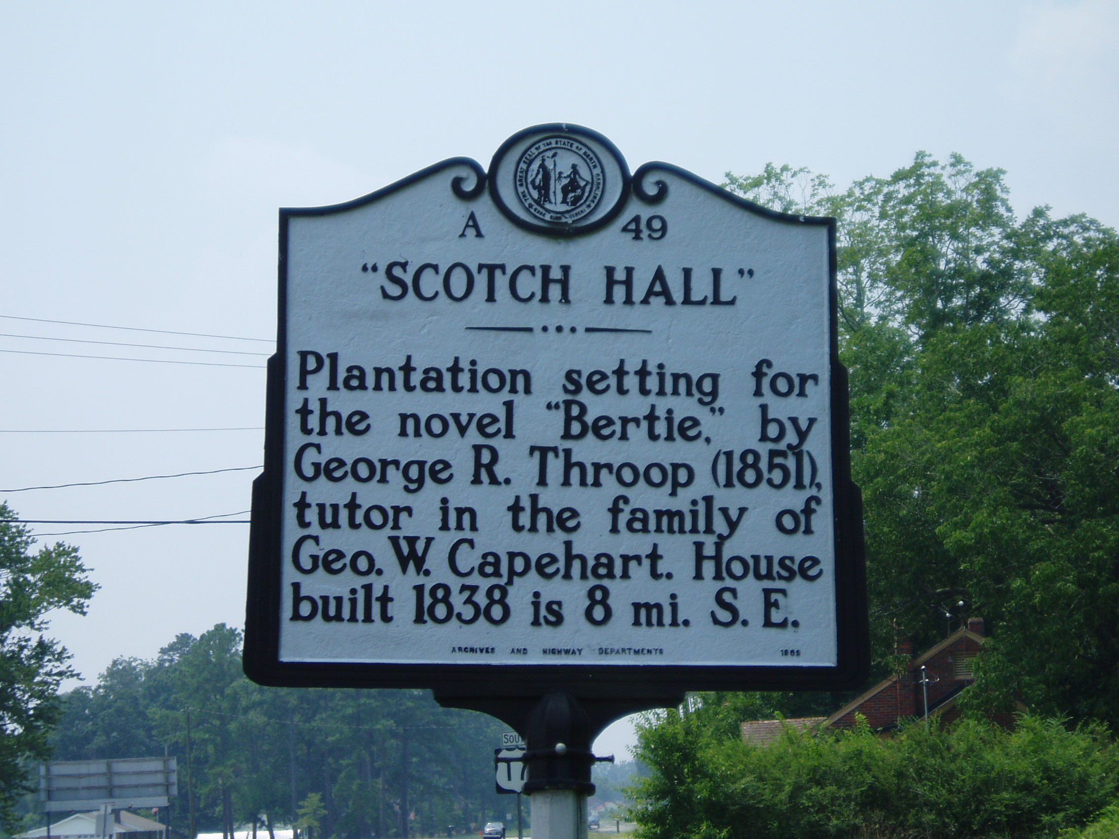 Scotch Hall (A-49) | NC DNCR