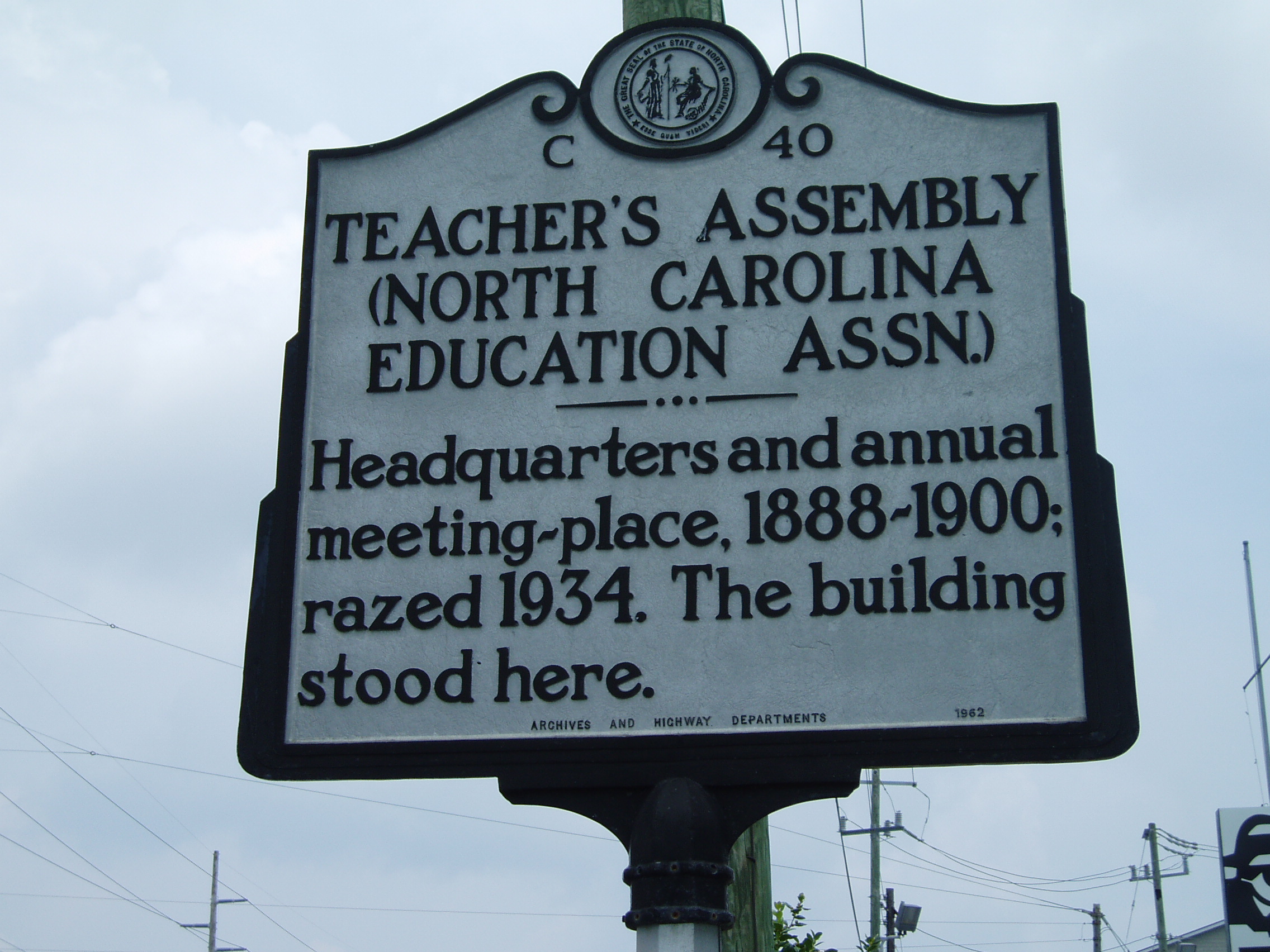 Teacher's Assembly (North Carolina Education Association) (C-40) | NC DNCR