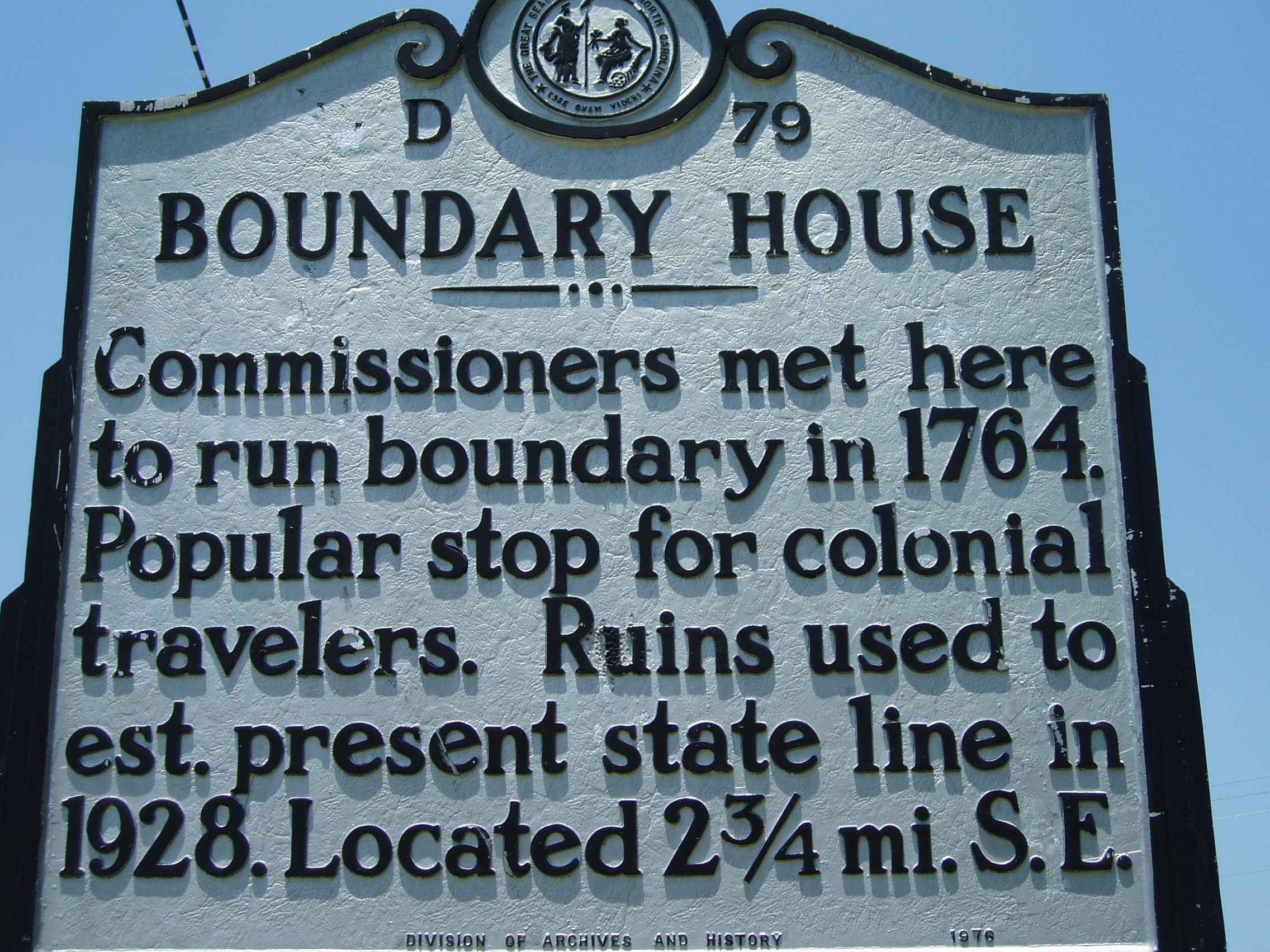 Boundary House (D-79) | NC DNCR
