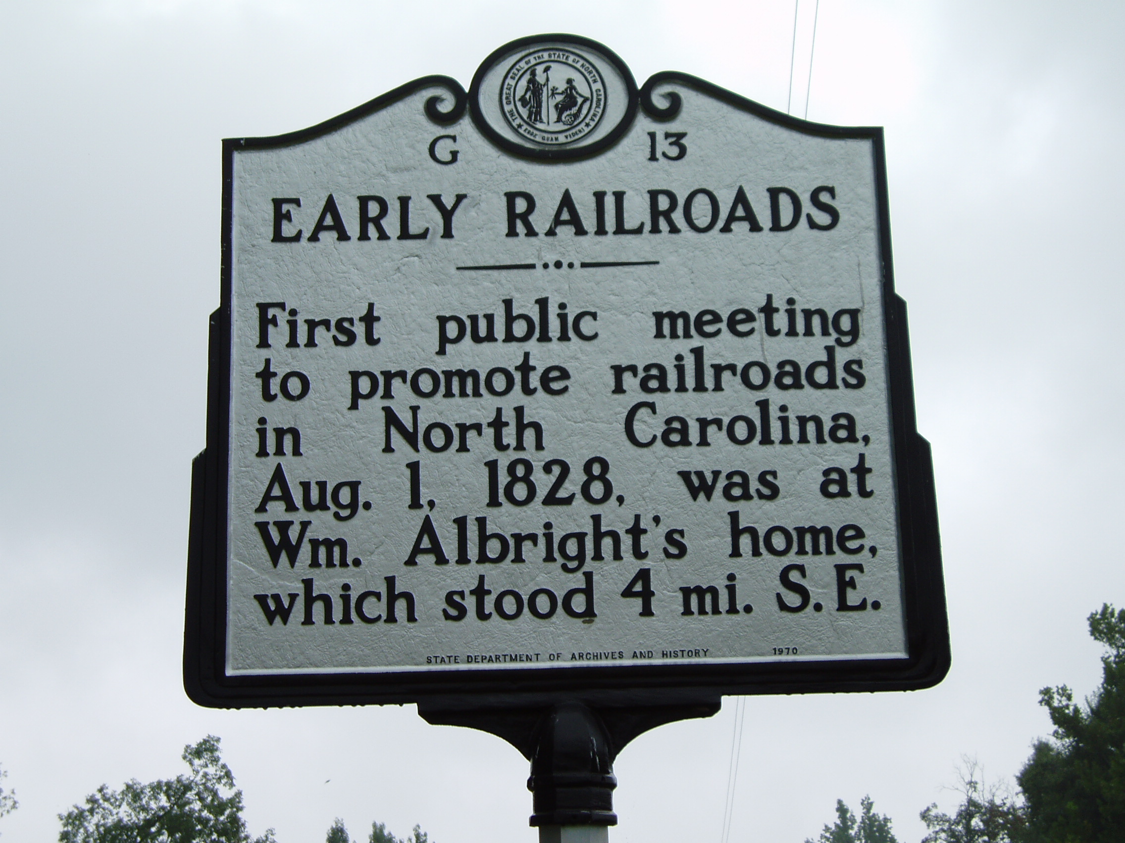 Early Railroads (G-13) | NC DNCR