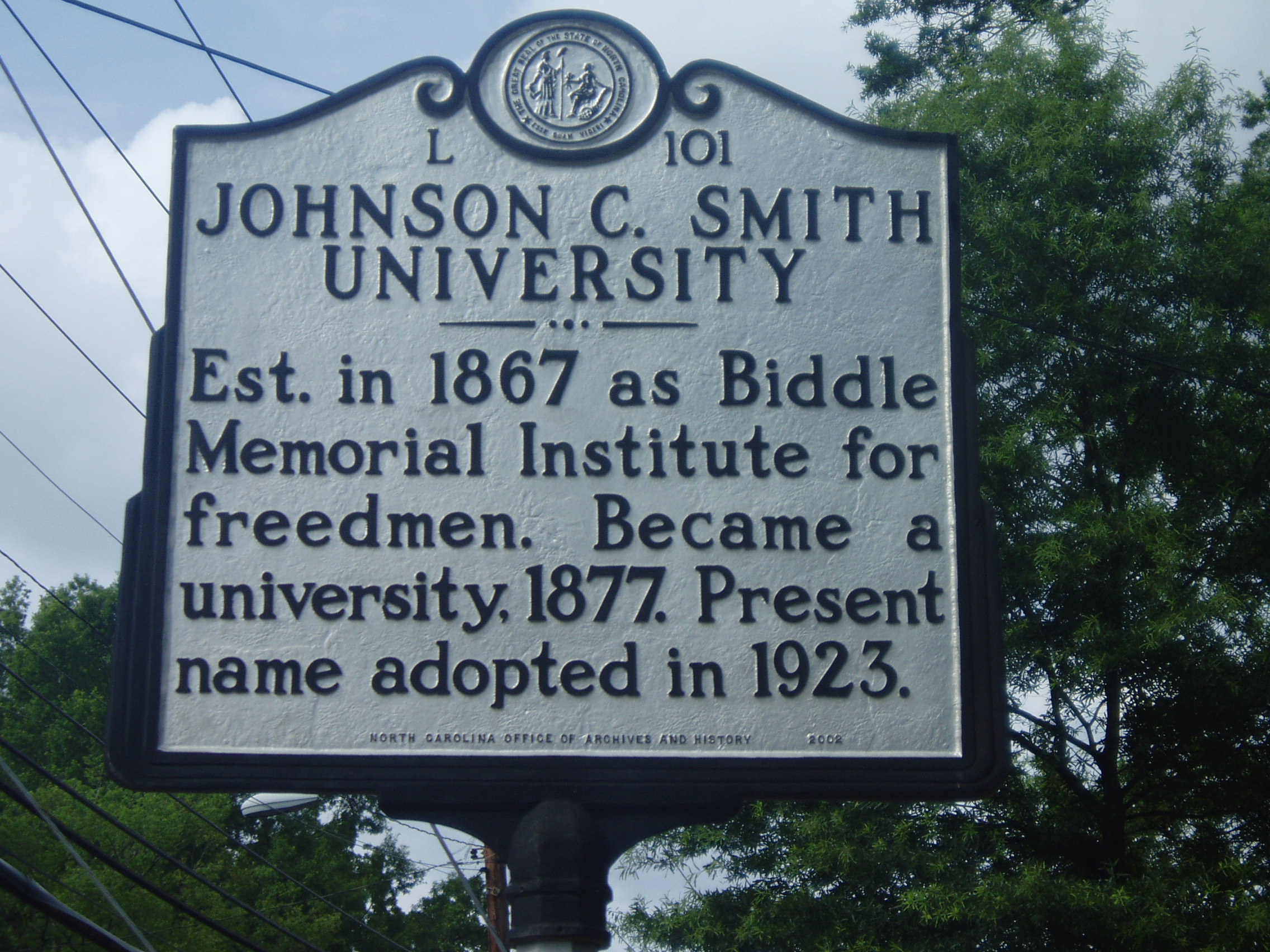 Johnson C. Smith University (L-101) | NC DNCR