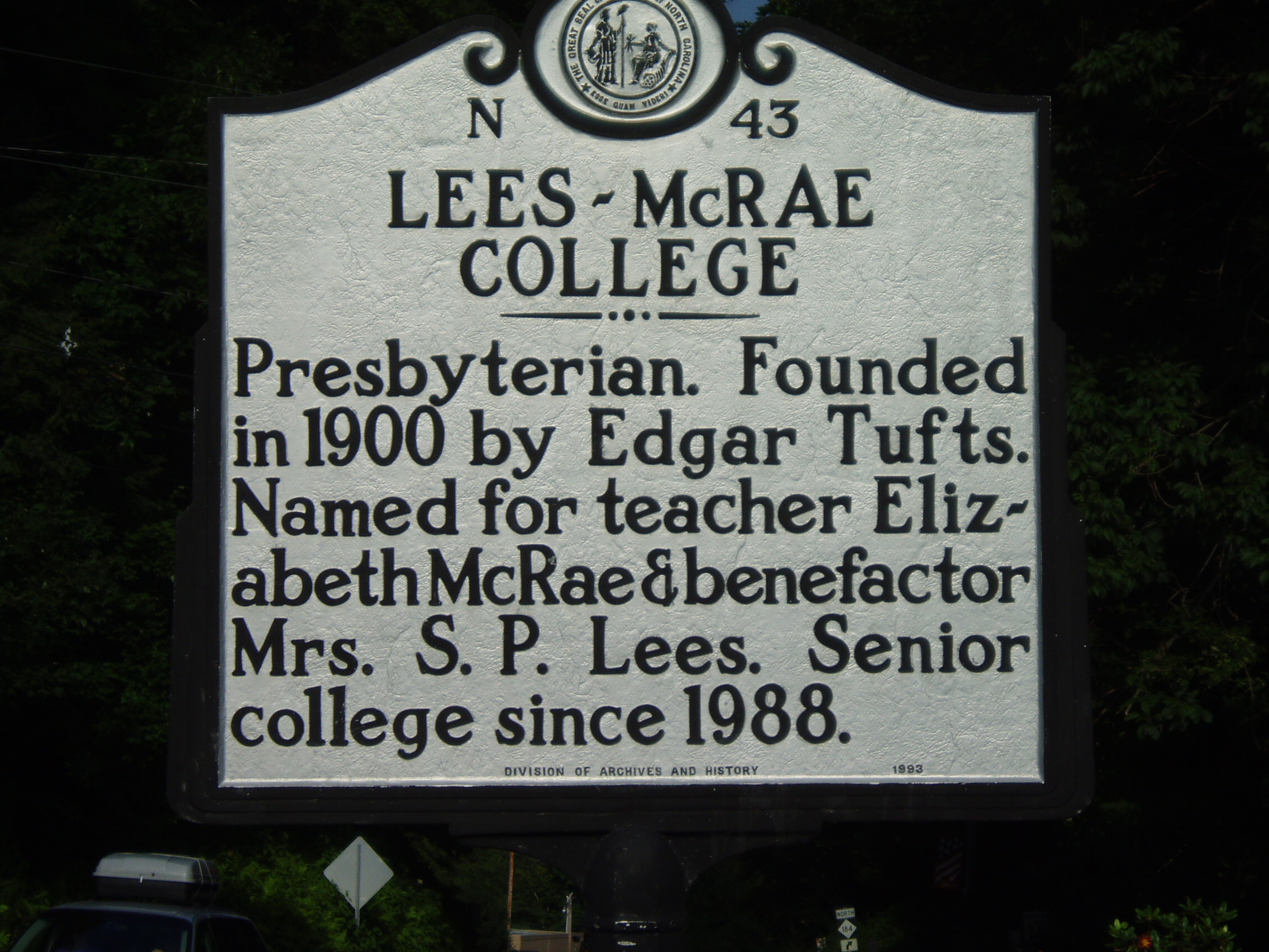 Lees-McRae College (N-43) | NC DNCR