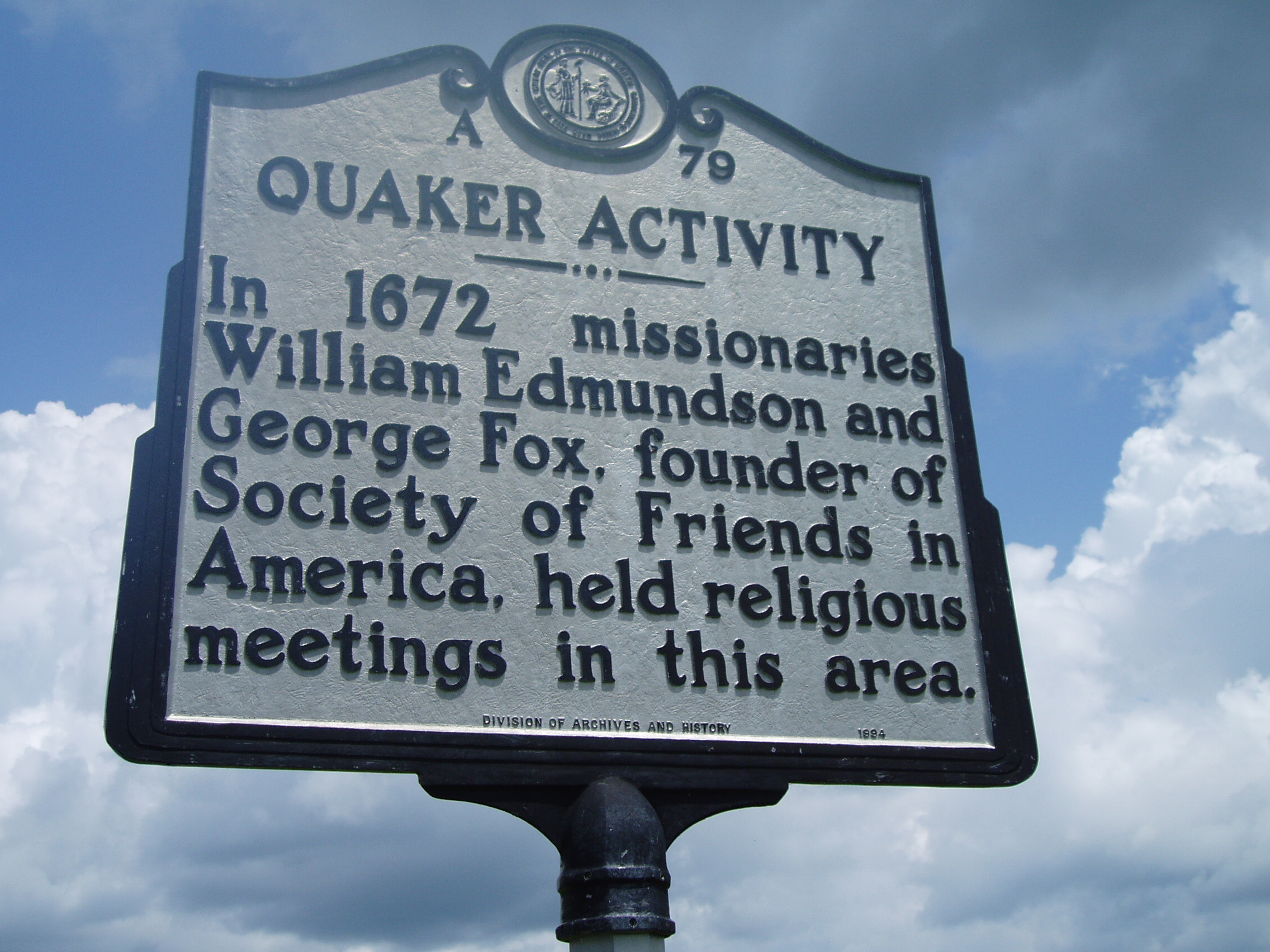 Quaker Activity (A-79) | NC DNCR