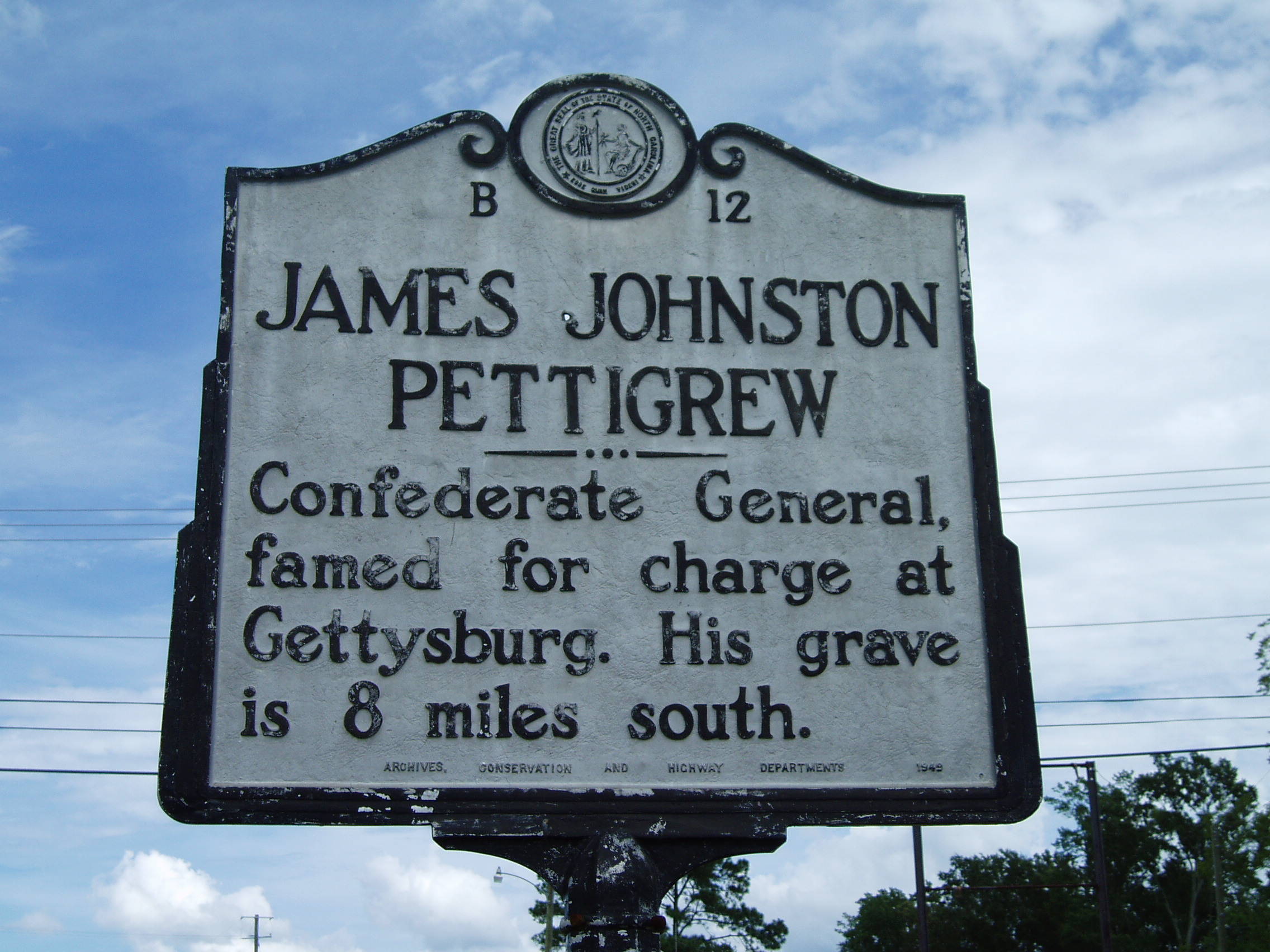 James Johnston Pettigrew (B-12) | NC DNCR