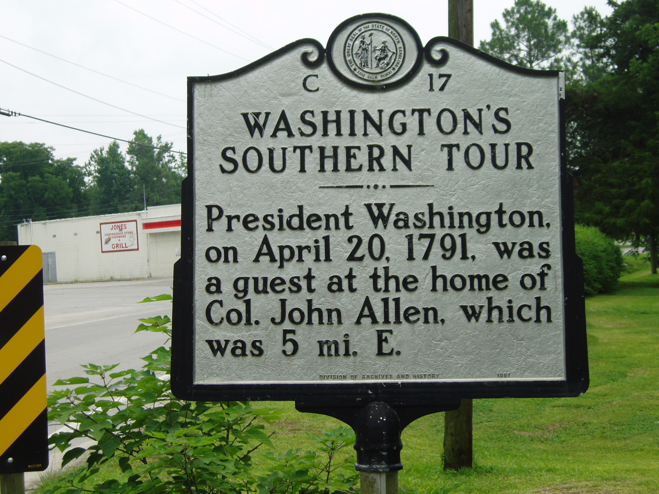 Washington's Southern Tour (C-17) | NC DNCR