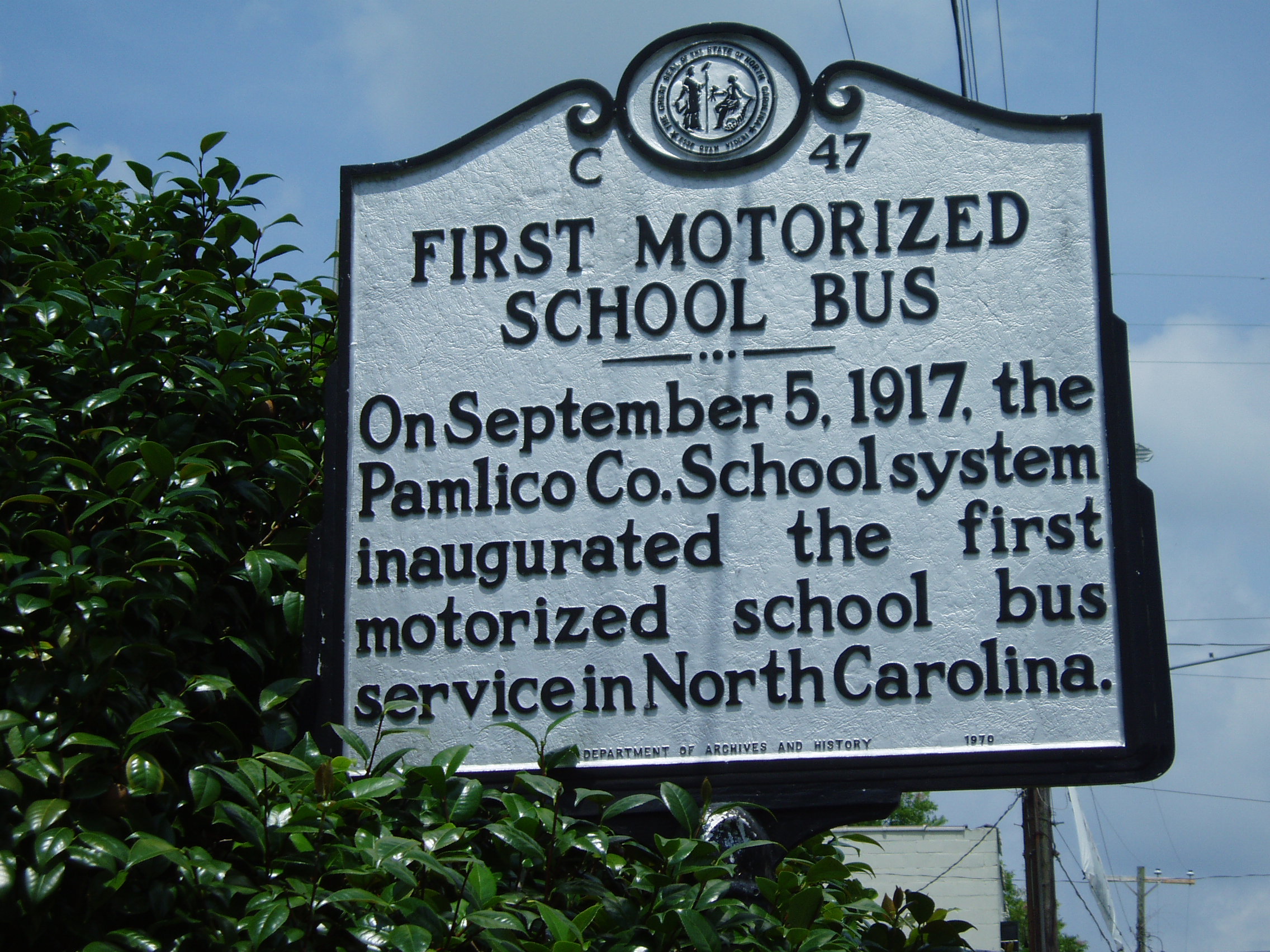 First Motorized School Bus (C-47) | NC DNCR