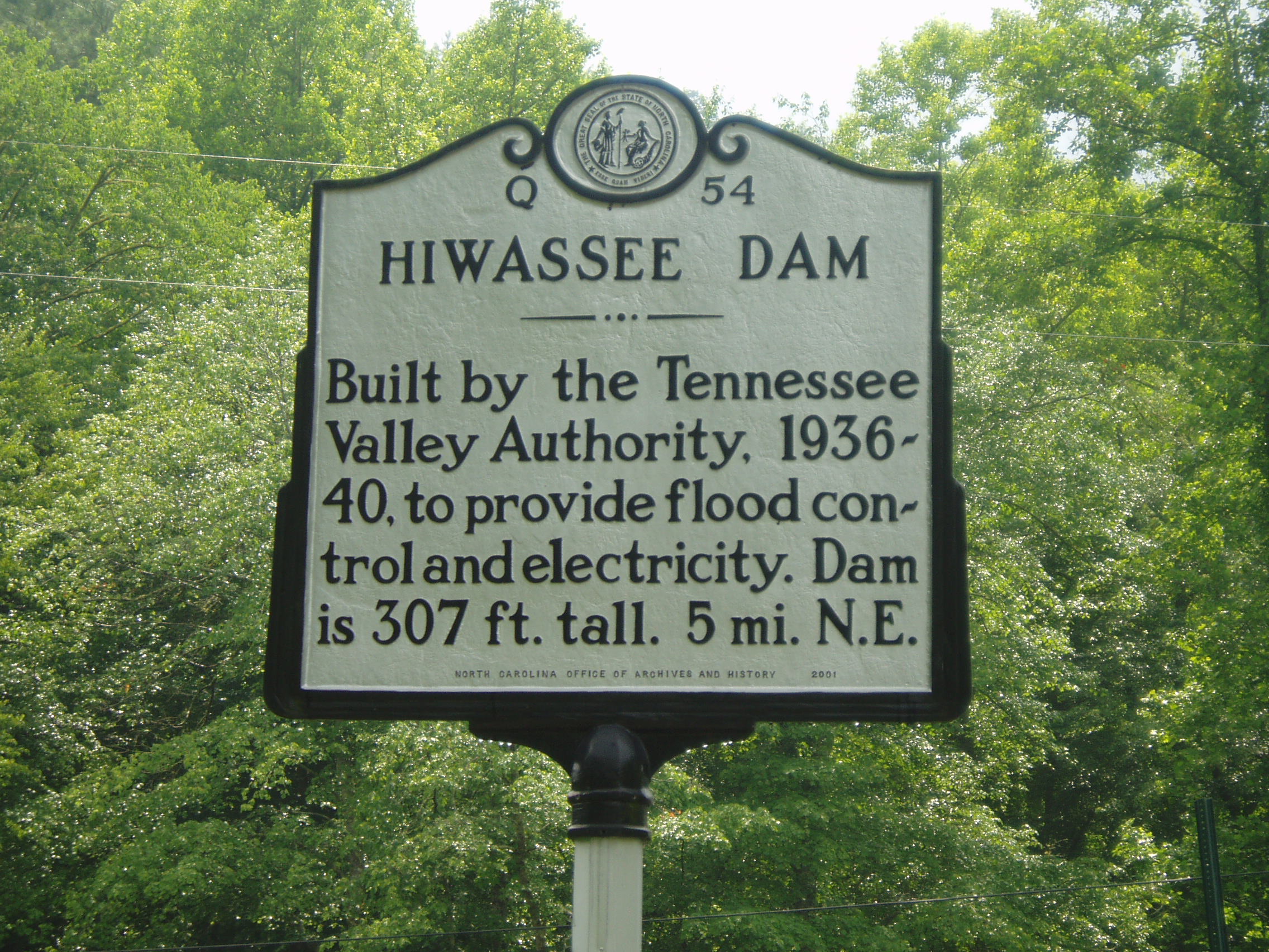 Hiwassee Dam (Q-54) | NC DNCR