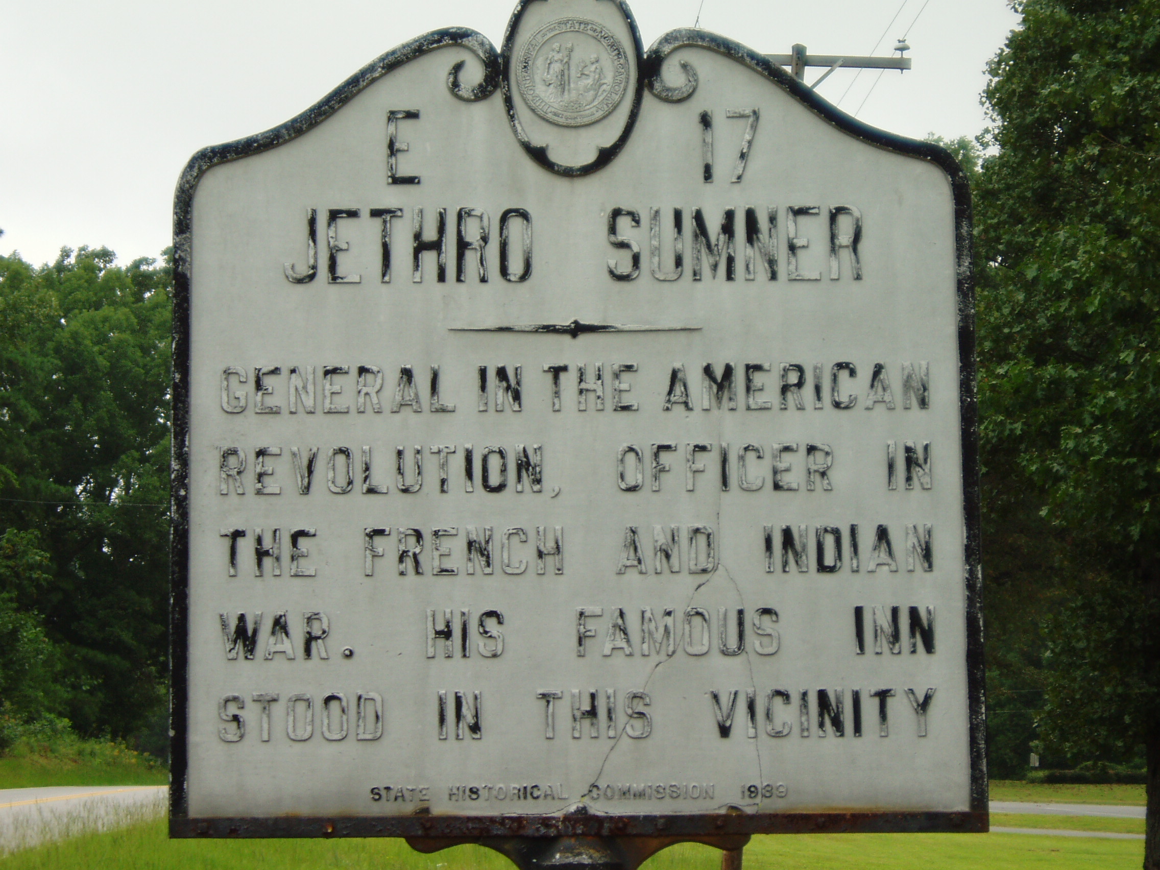 Jethro Sumner (E-17) | NC DNCR