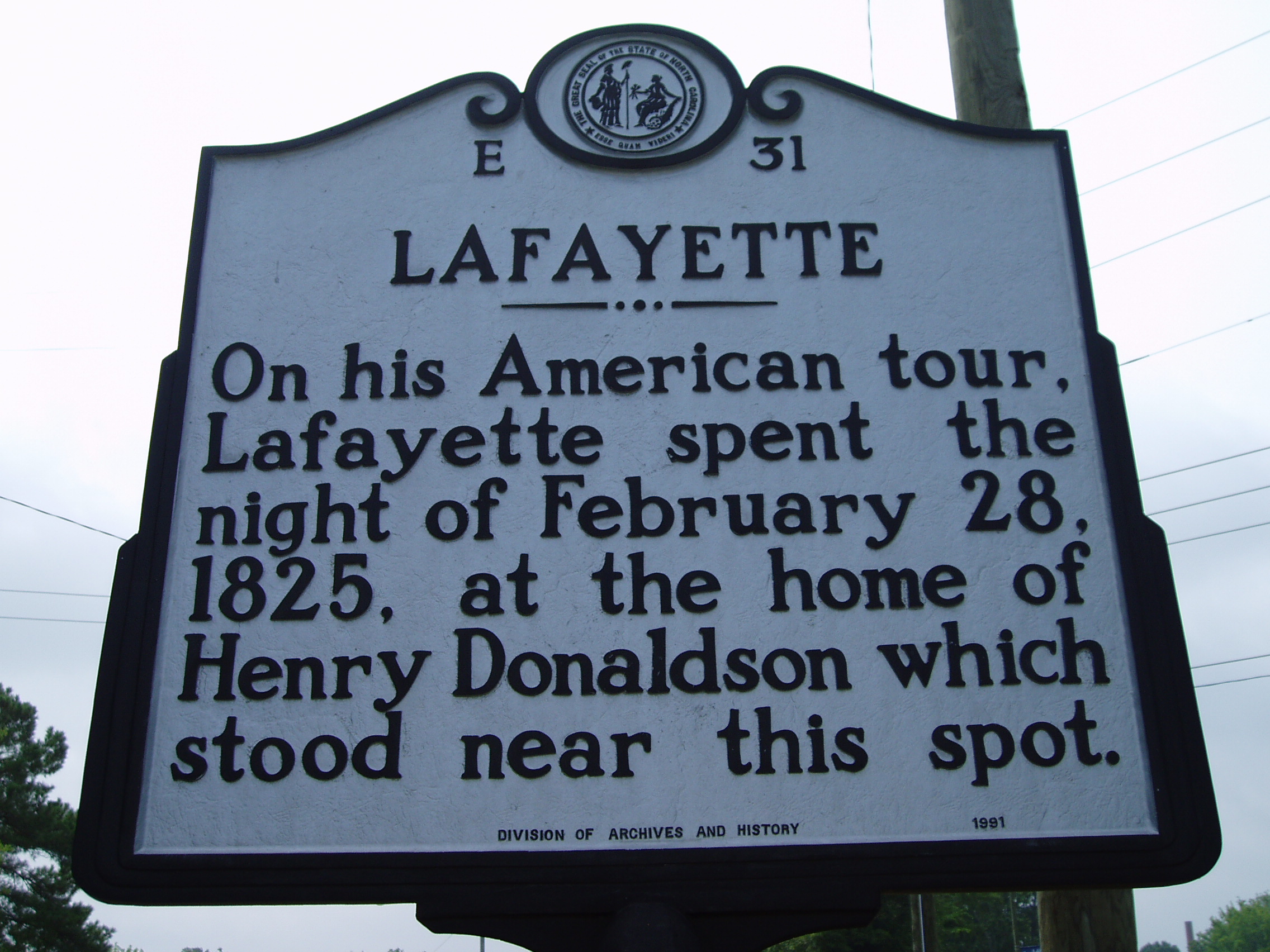 Lafayette (E-31) | NC DNCR