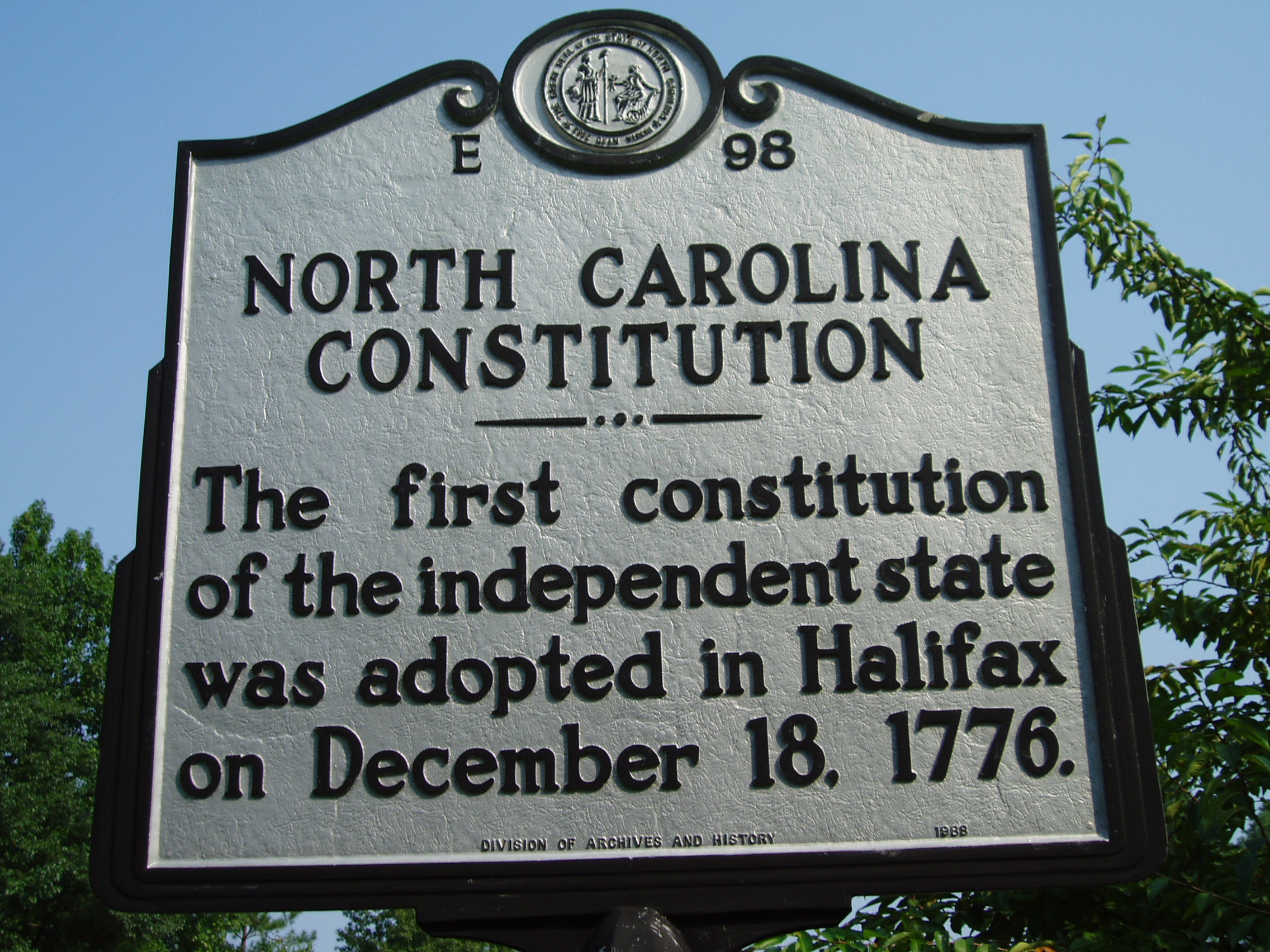 North Carolina Constitution (E-98) | NC DNCR