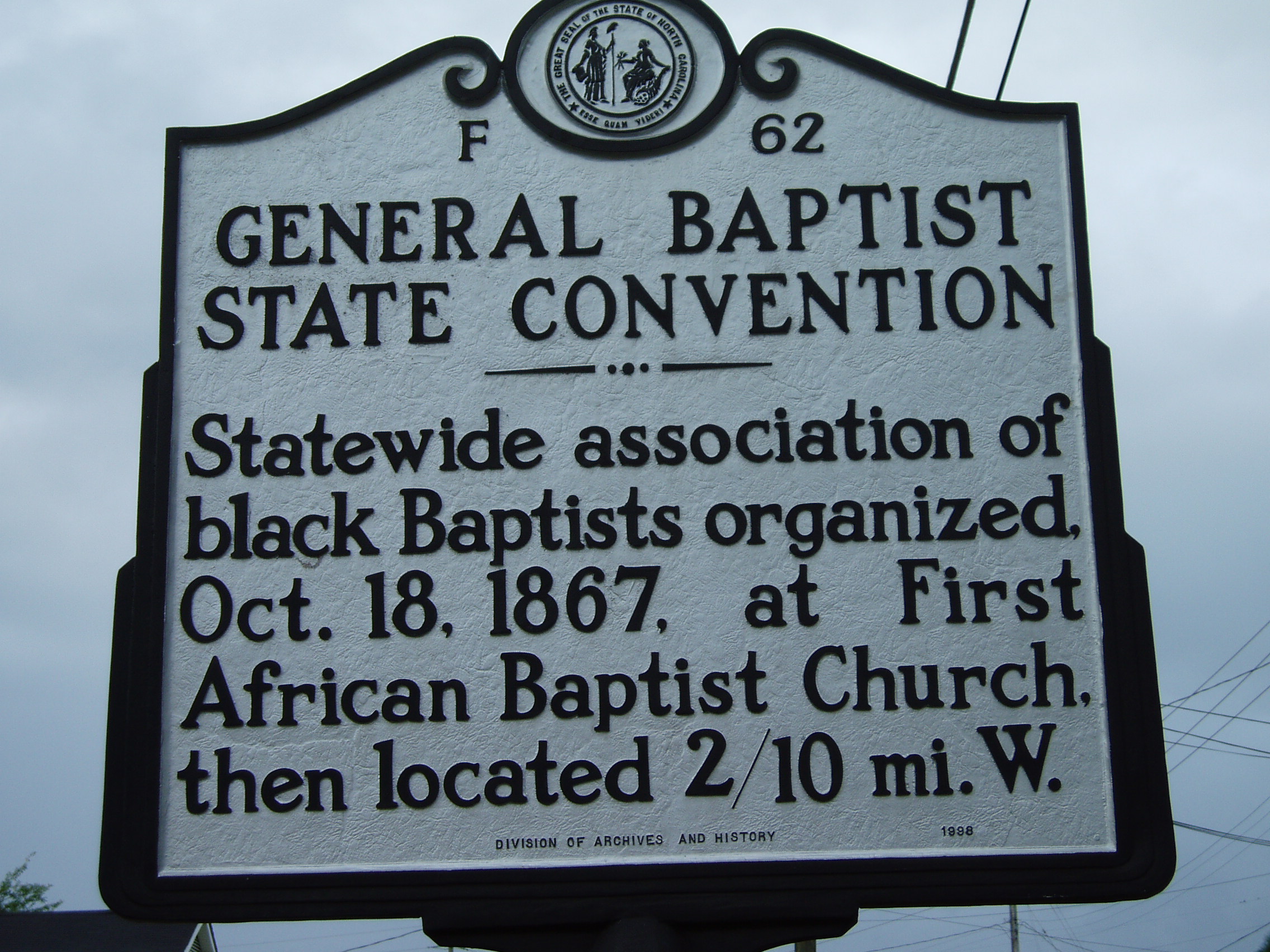 General Baptist State Convention (F-62) | NC DNCR