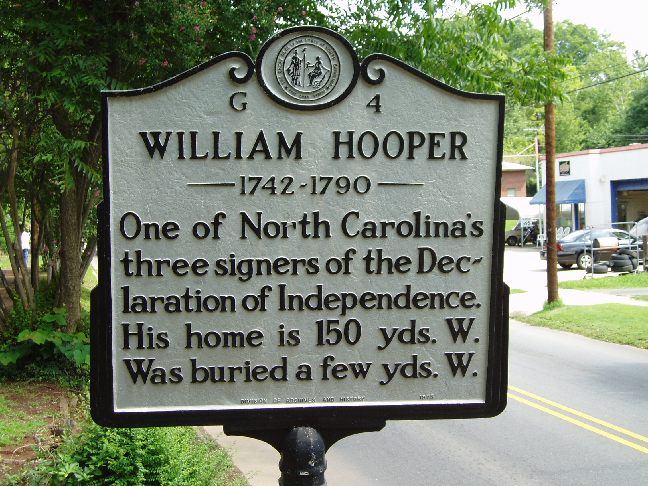 William Hooper 1742-1790 (G-4) | NC DNCR