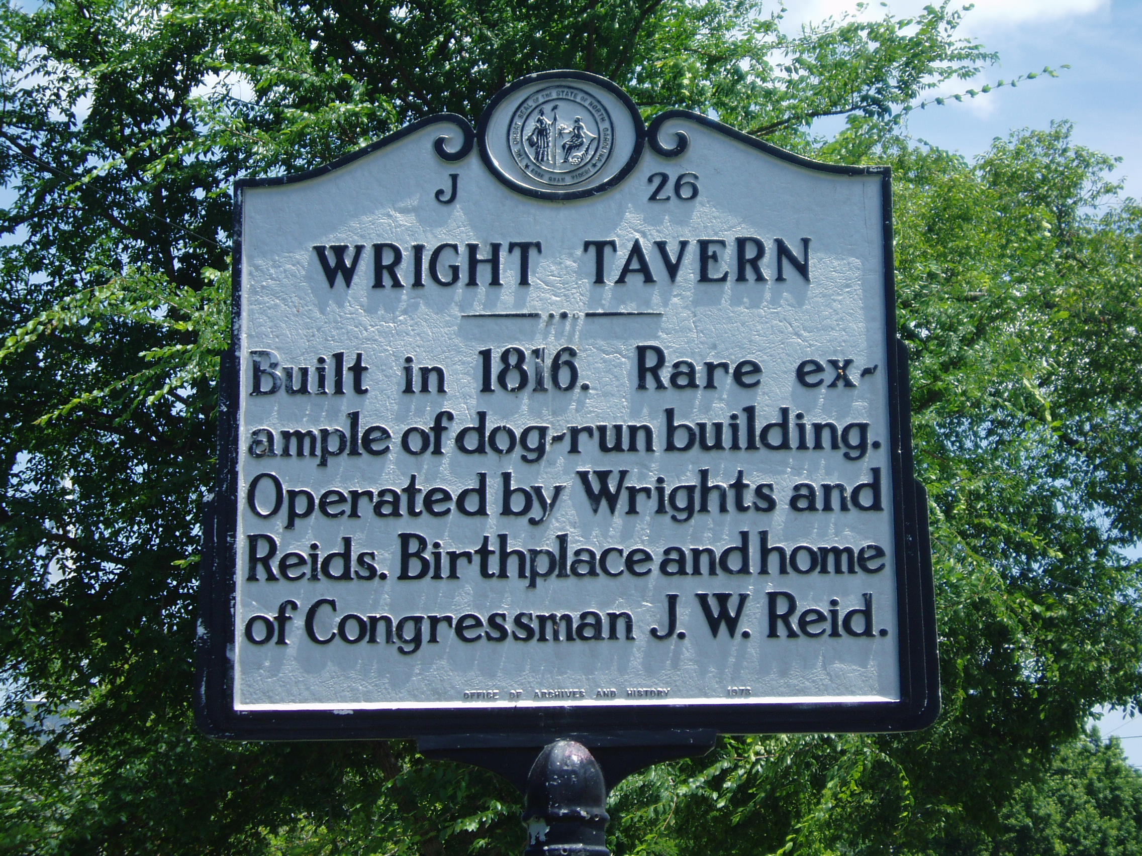 Wright Tavern (J-26) | NC DNCR