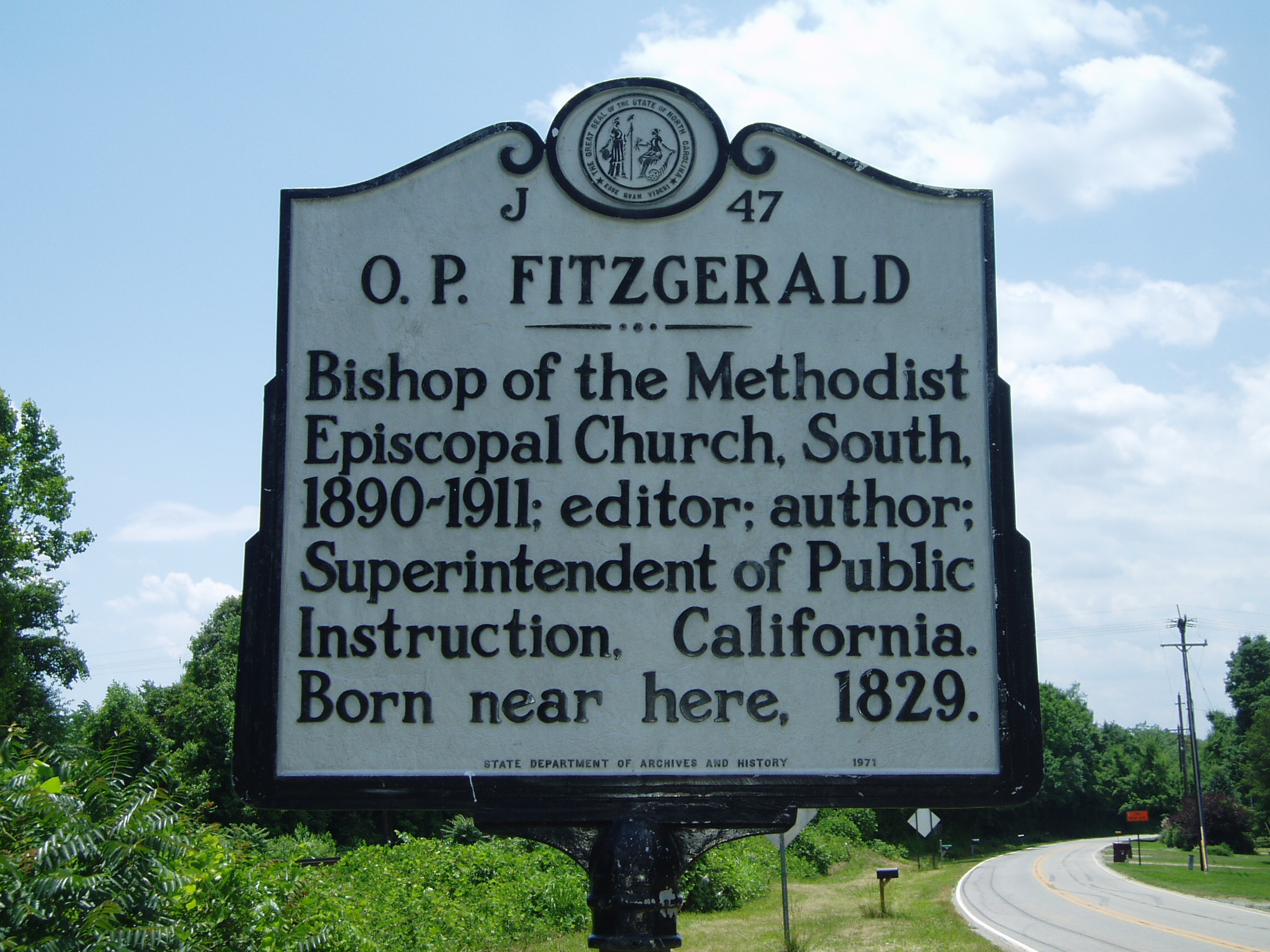 O. P. Fitzgerald 1829-1911 (J-47) | NC DNCR