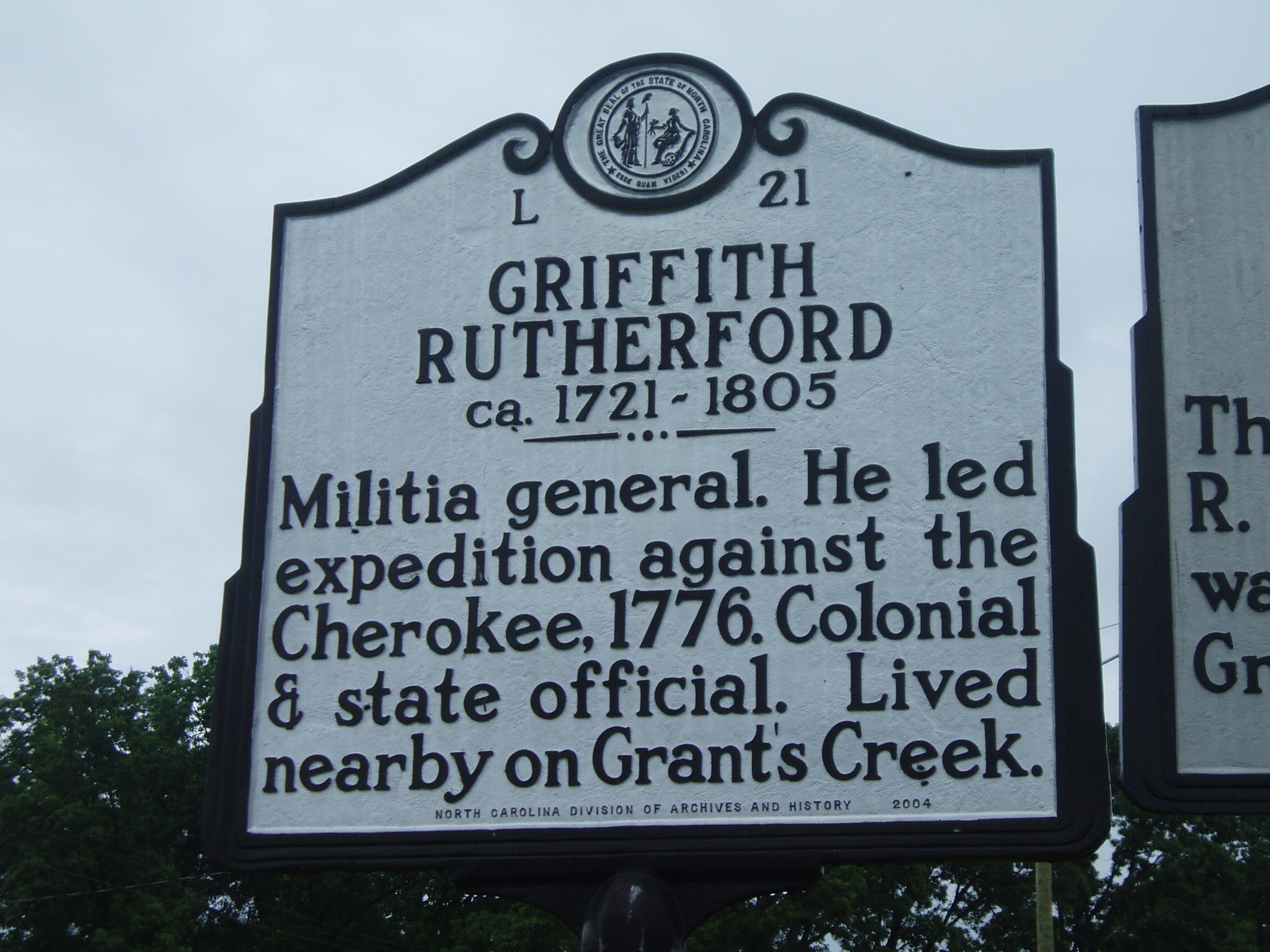 Griffith Rutherford ca. 1721-1805 (L-21) | NC DNCR