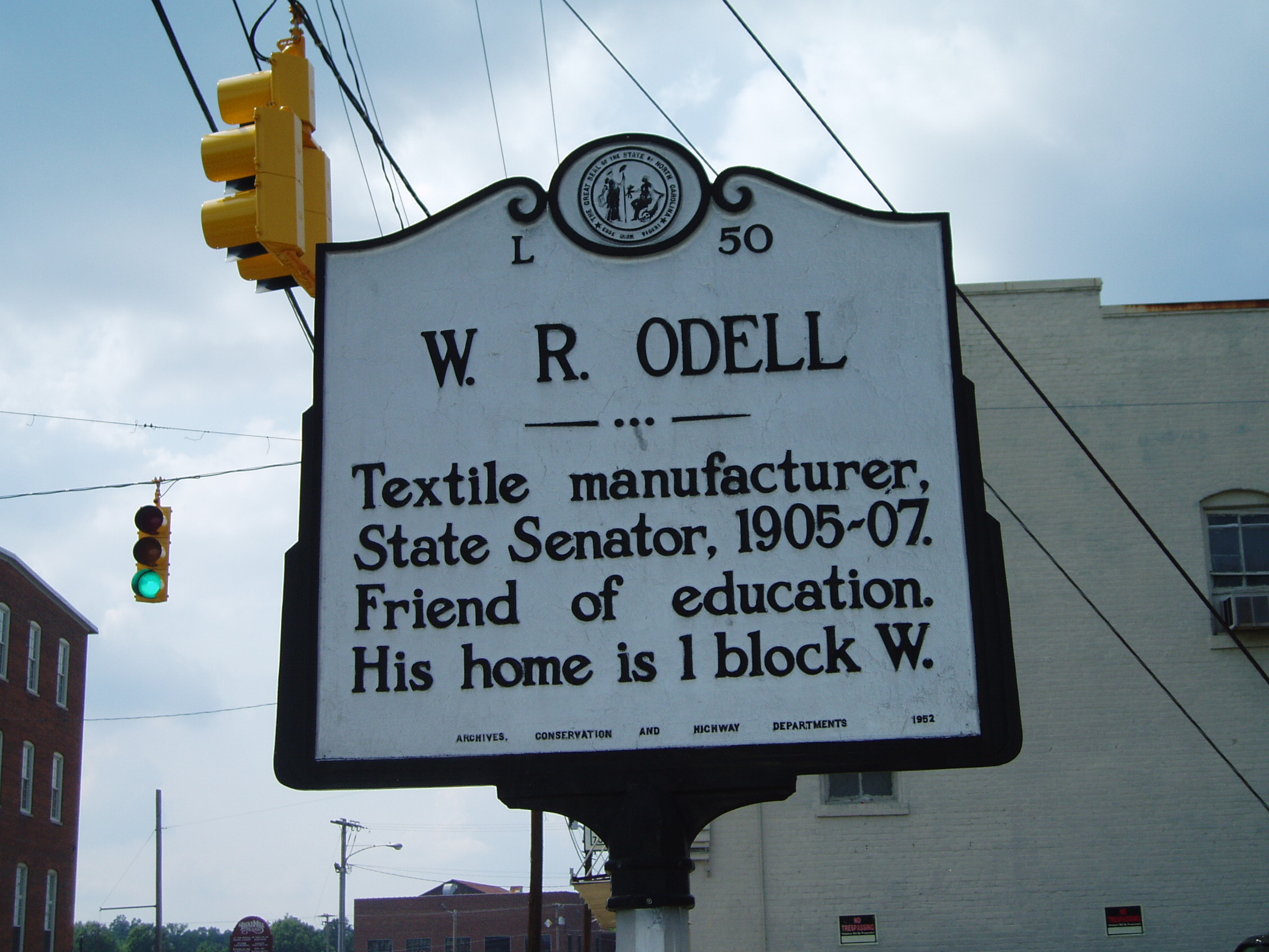 W. R. Odell (L-50) | NC DNCR