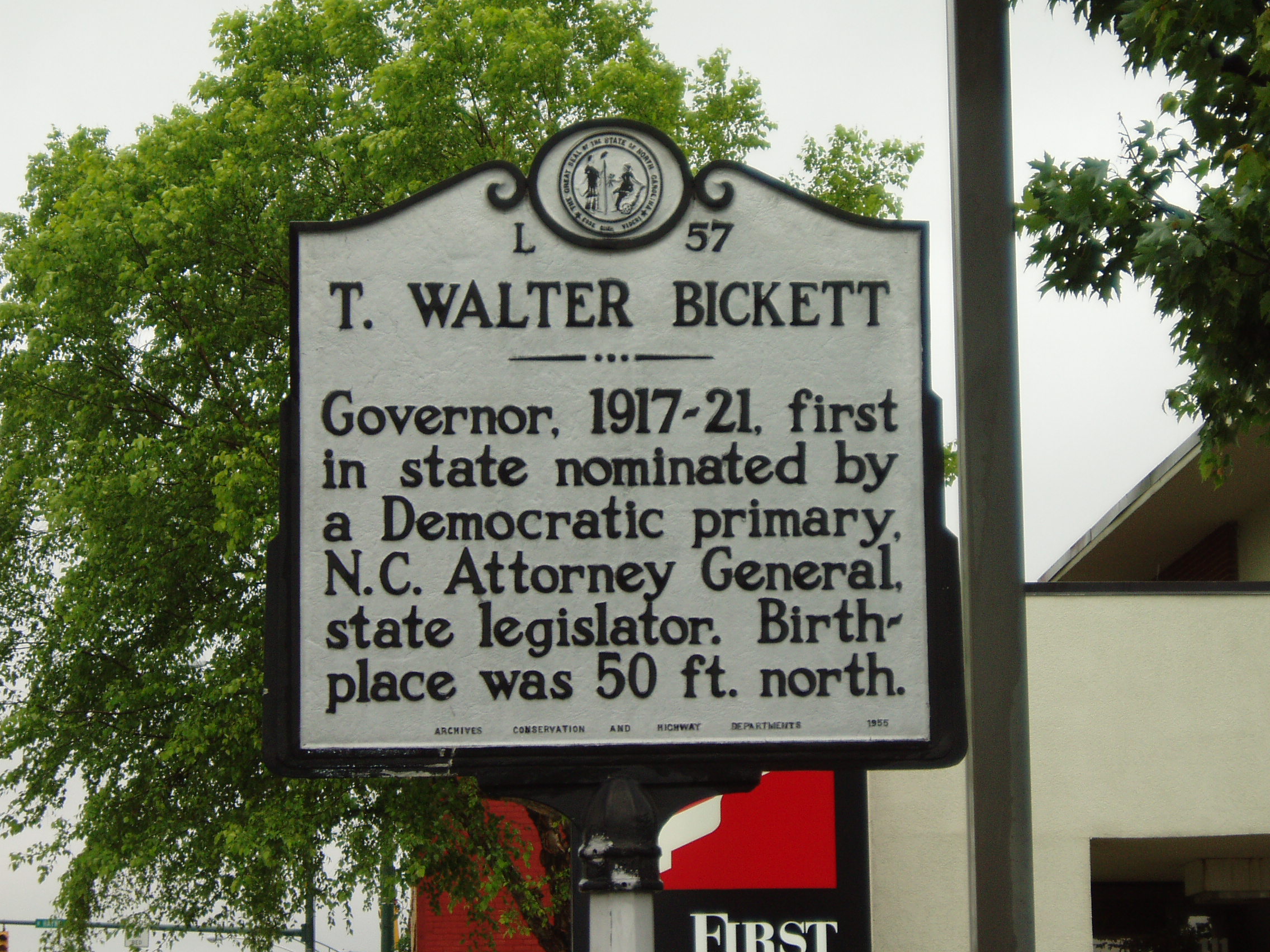 T. Walter Bickett (L-57) | NC DNCR