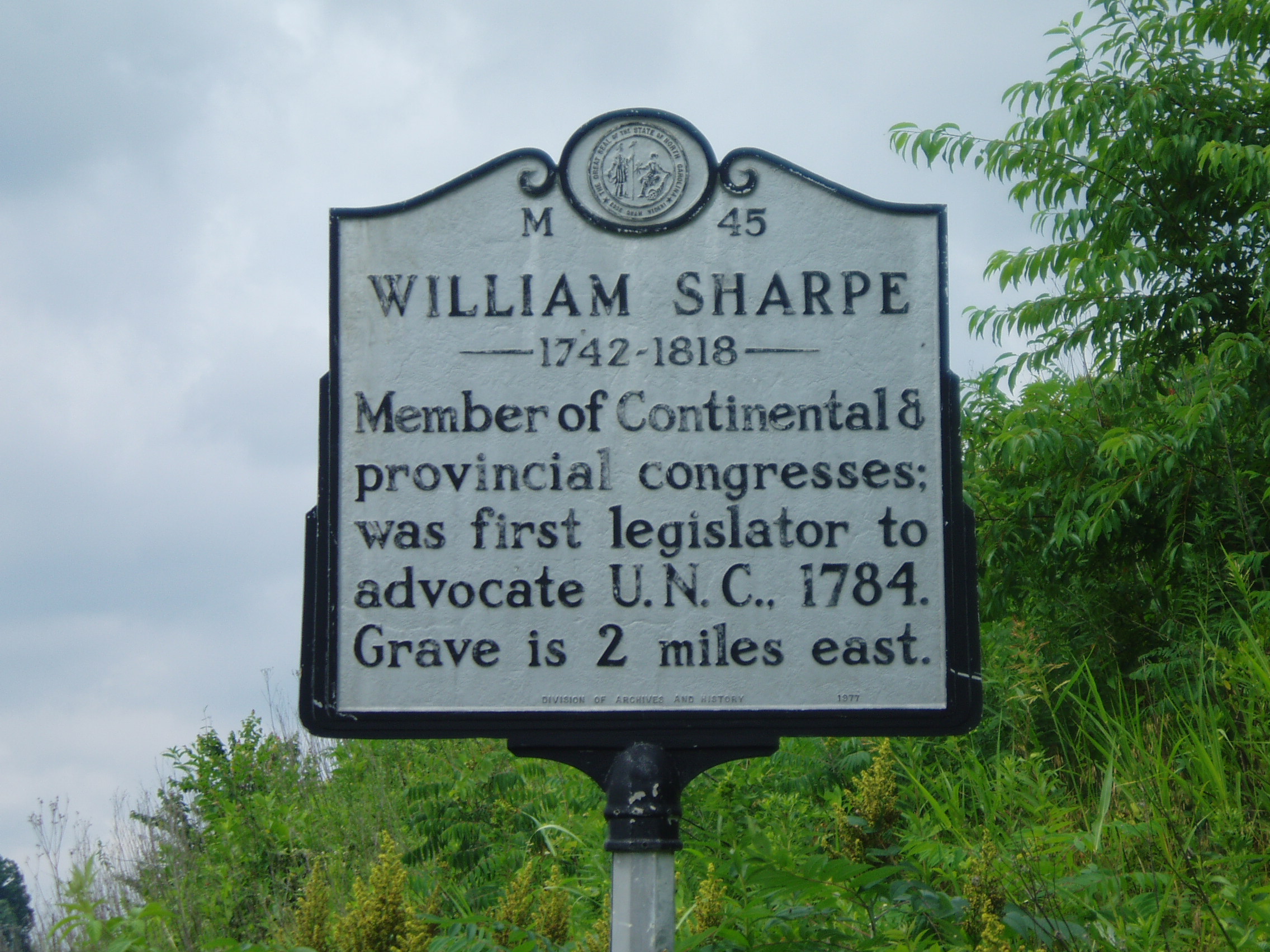 William Sharpe 1742-1818 (M-45) | NC DNCR