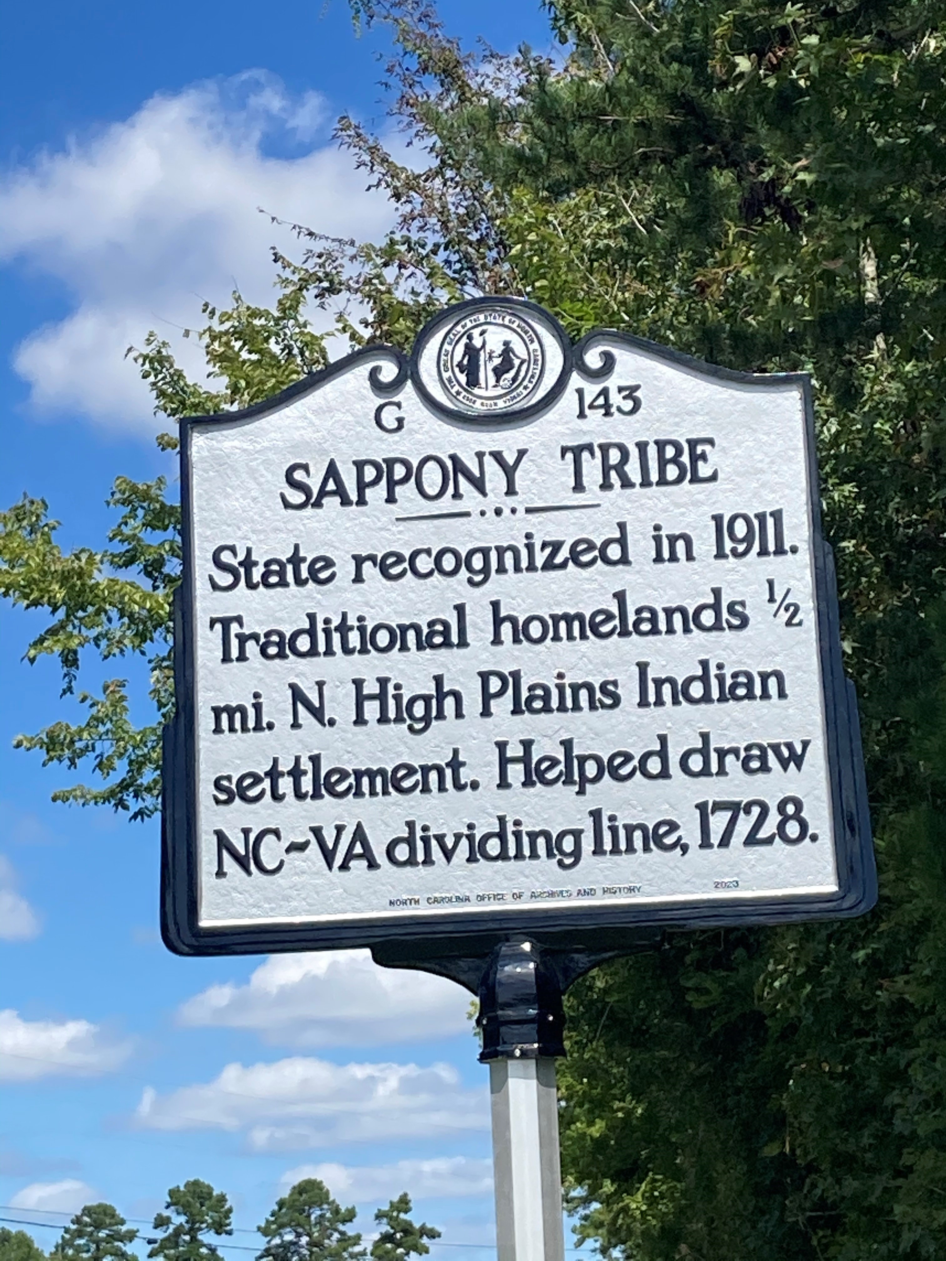 Sappony Tribe (G-143) | NC DNCR