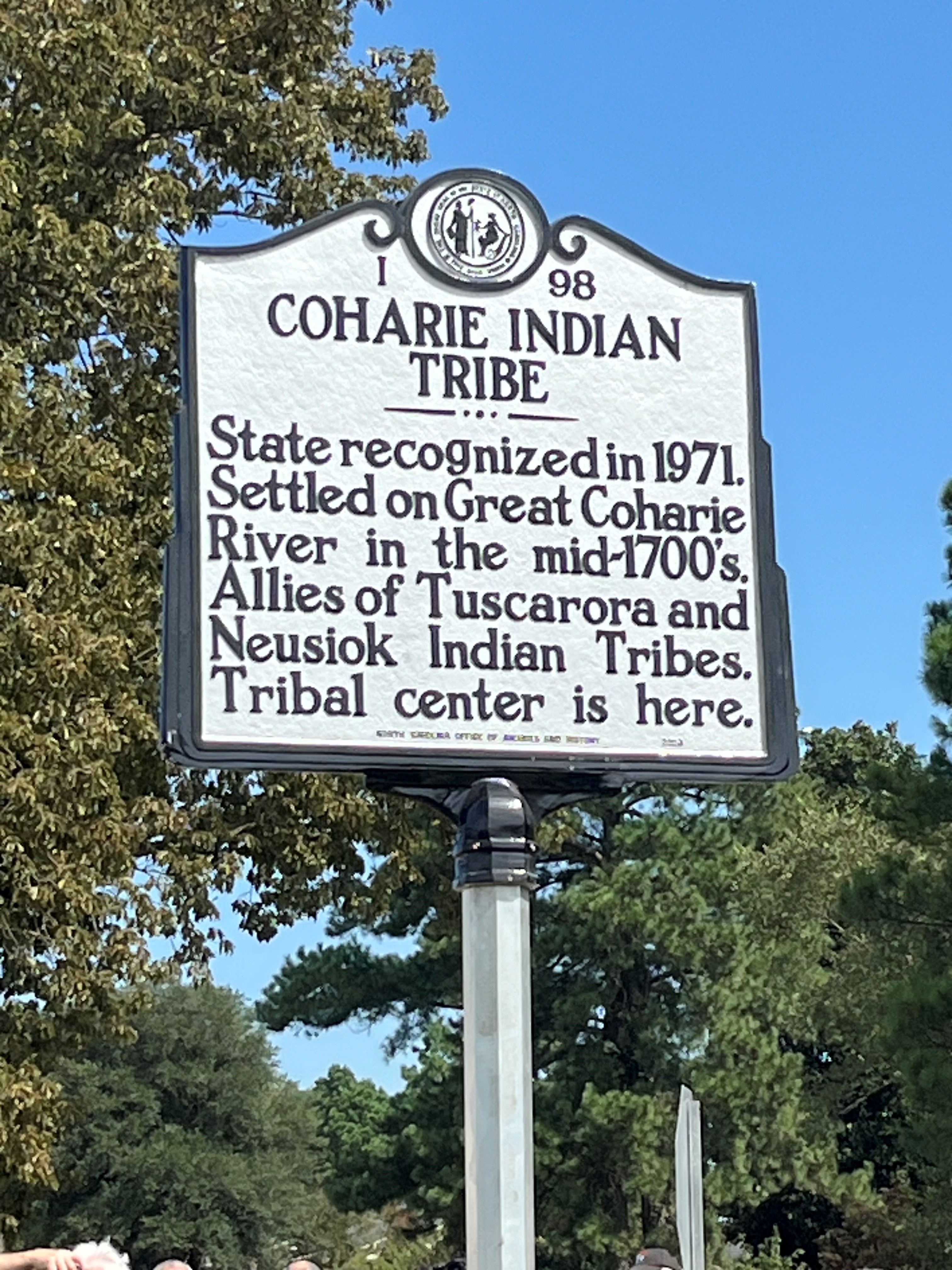 Coharie Indian Tribe (I-98) | NC DNCR