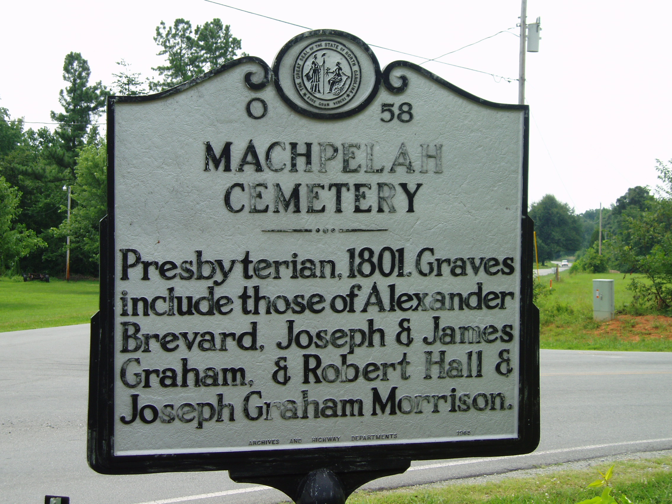 Machpelah Cemetery (O-58) | NC DNCR