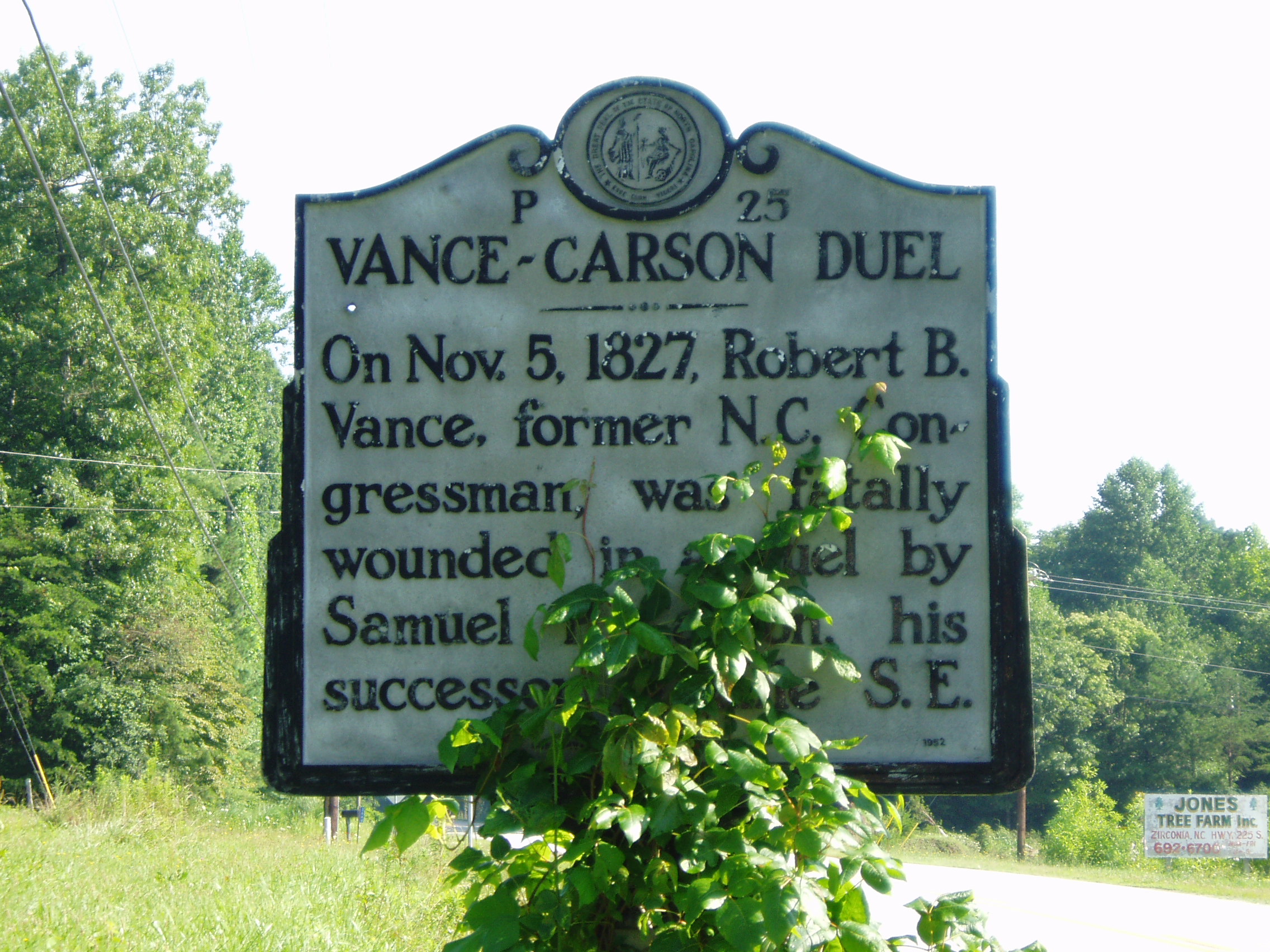 Vance-Carson Duel (P-25) | NC DNCR