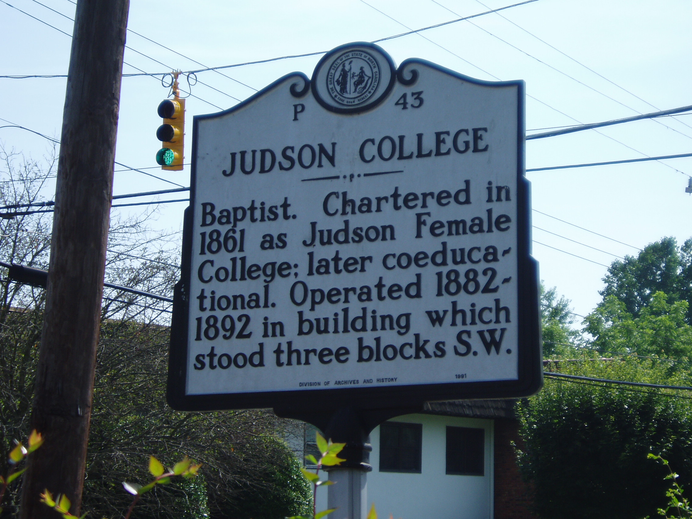 Judson College (P-43) | NC DNCR