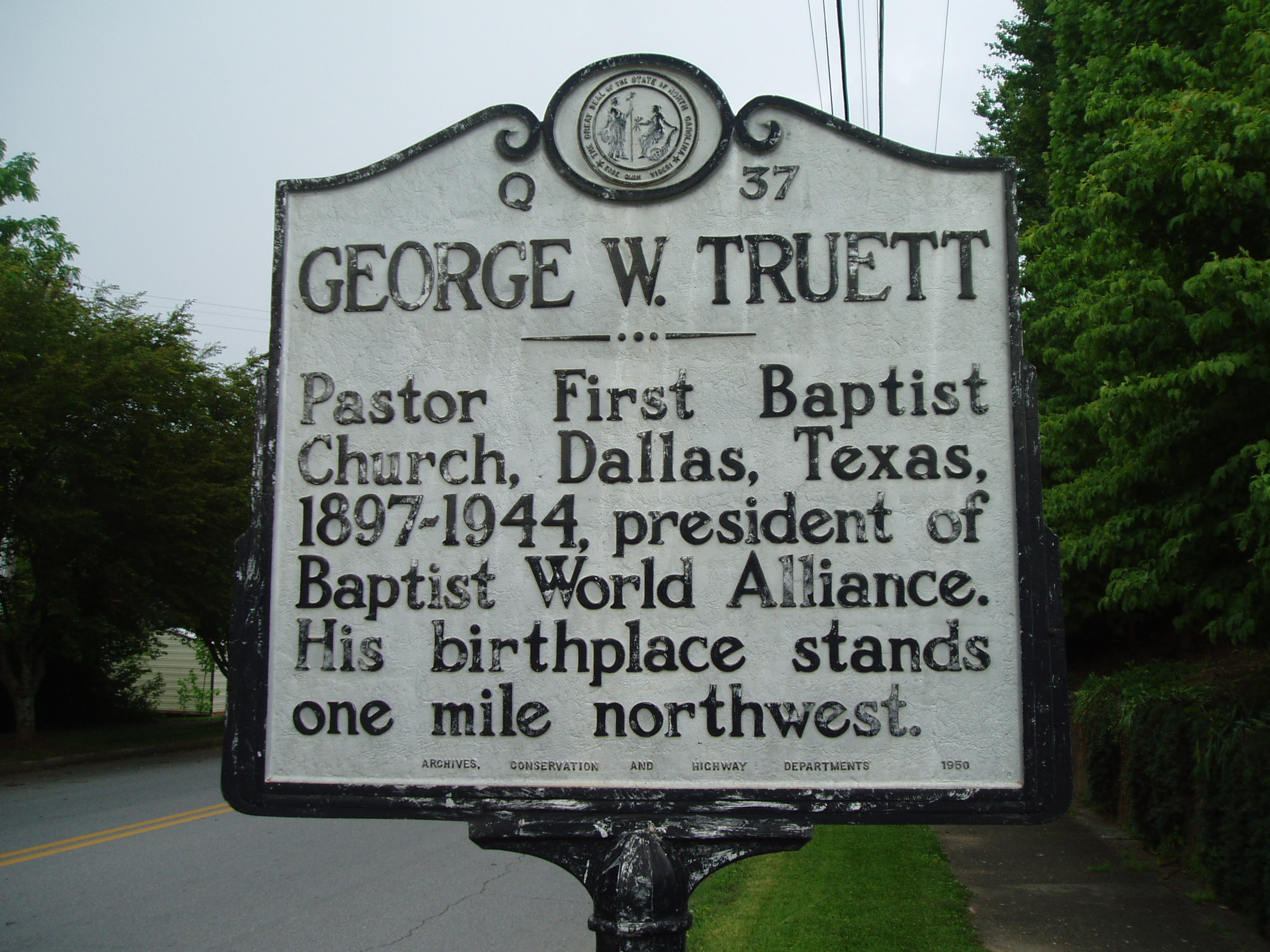 George W. Truett (Q-37) | NC DNCR