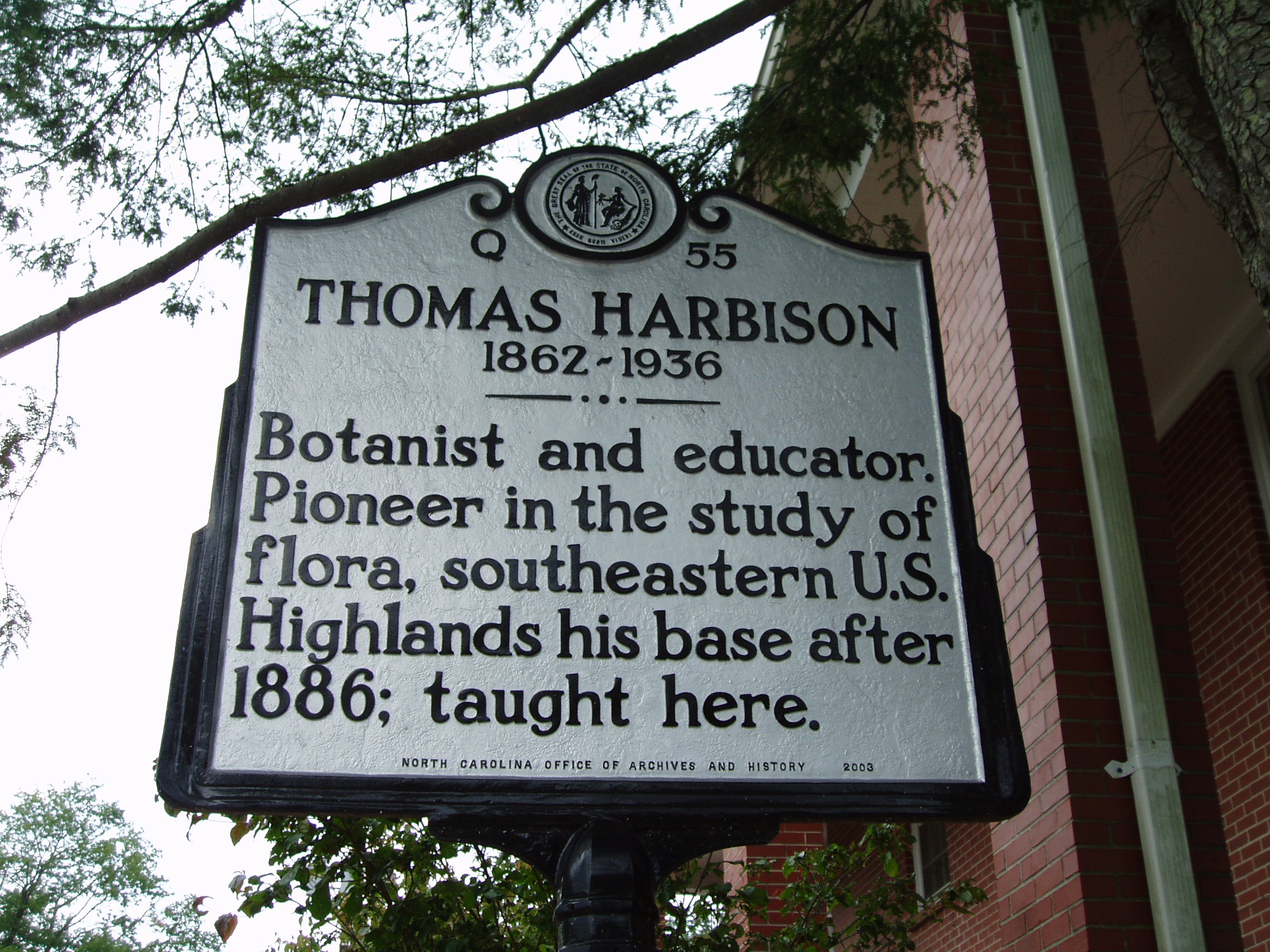 Thomas Harbison 1862-1936 (Q-55) | NC DNCR