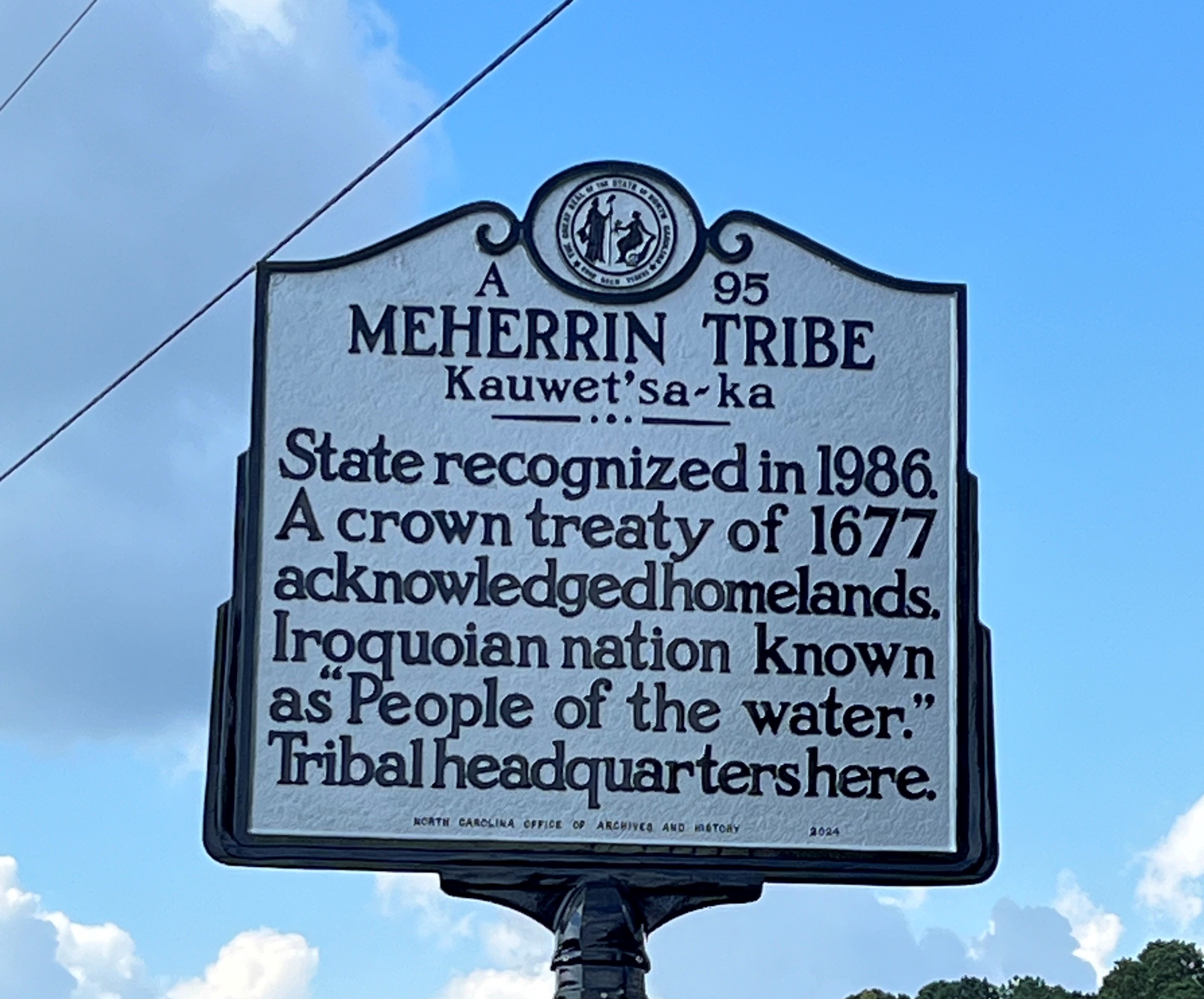 Meherrin Tribe (A-95) | NC DNCR