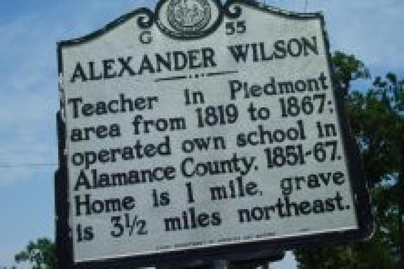 Alexander Wilson (G-55) | NC DNCR