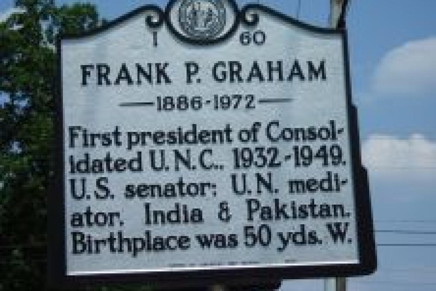 Frank P. Graham 1886-1972 (I-60) | NC DNCR