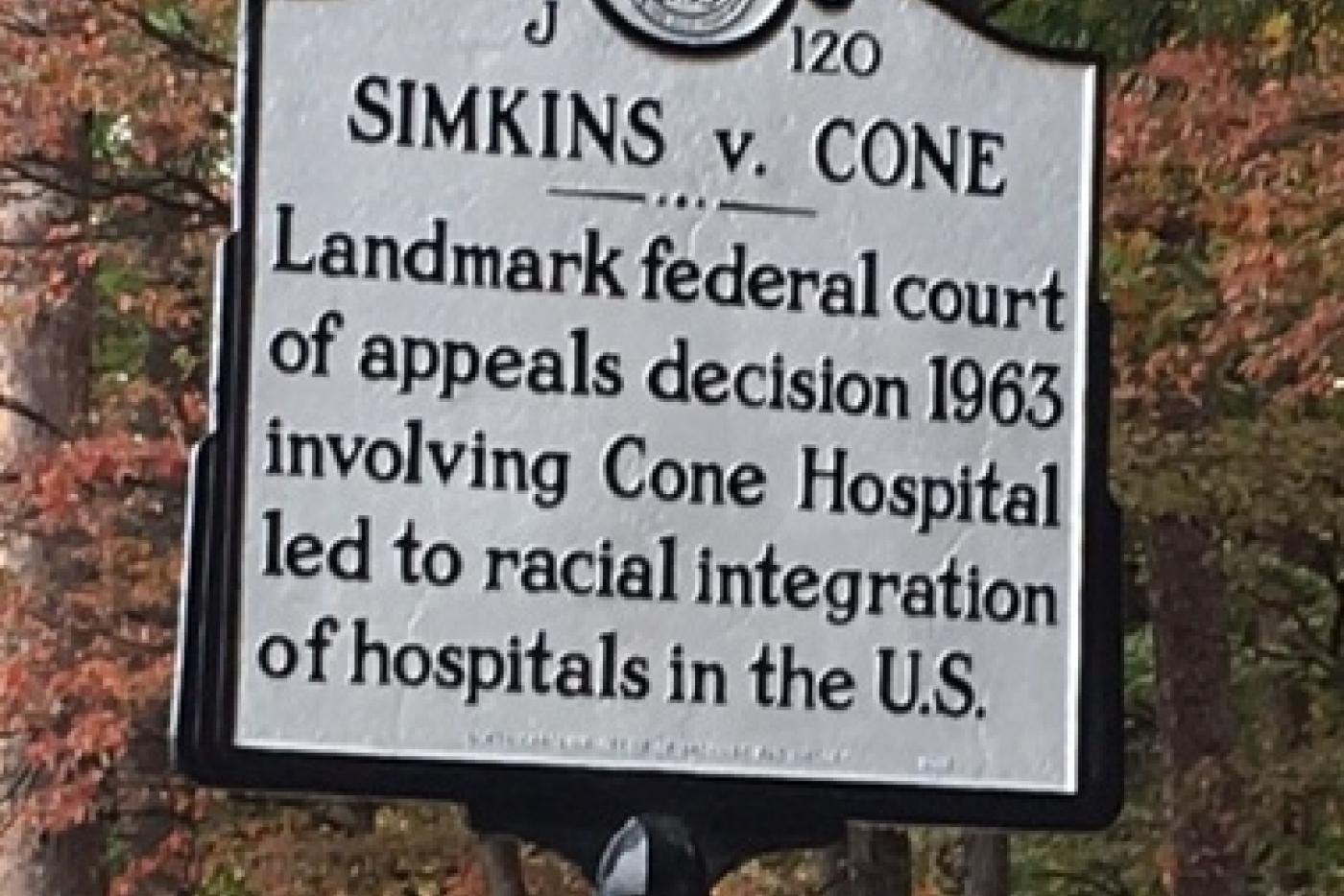 Simkins v. Cone (J-120) | NC DNCR