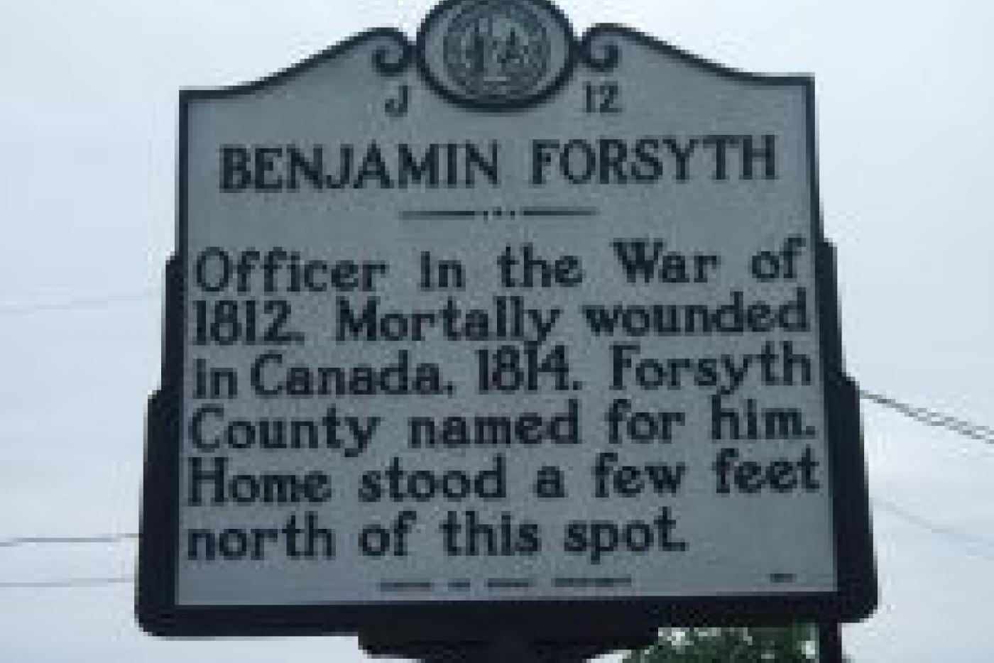 Benjamin Forsyth (J-12) | NC DNCR